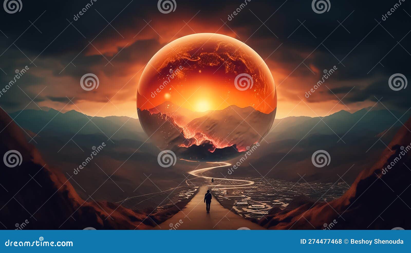Fantasy Background of the Galaxy Rounded Hole the Time Loop Gate Stock ...