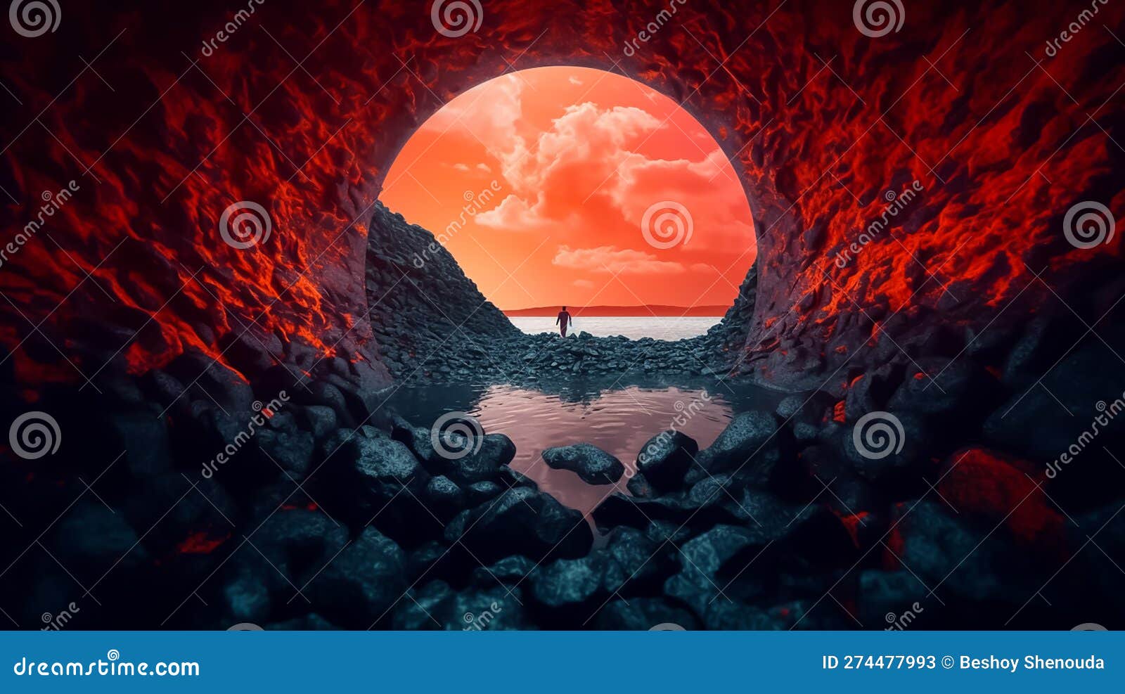 Fantasy Background of the Galaxy Rounded Hole the Time Loop Gate Stock ...
