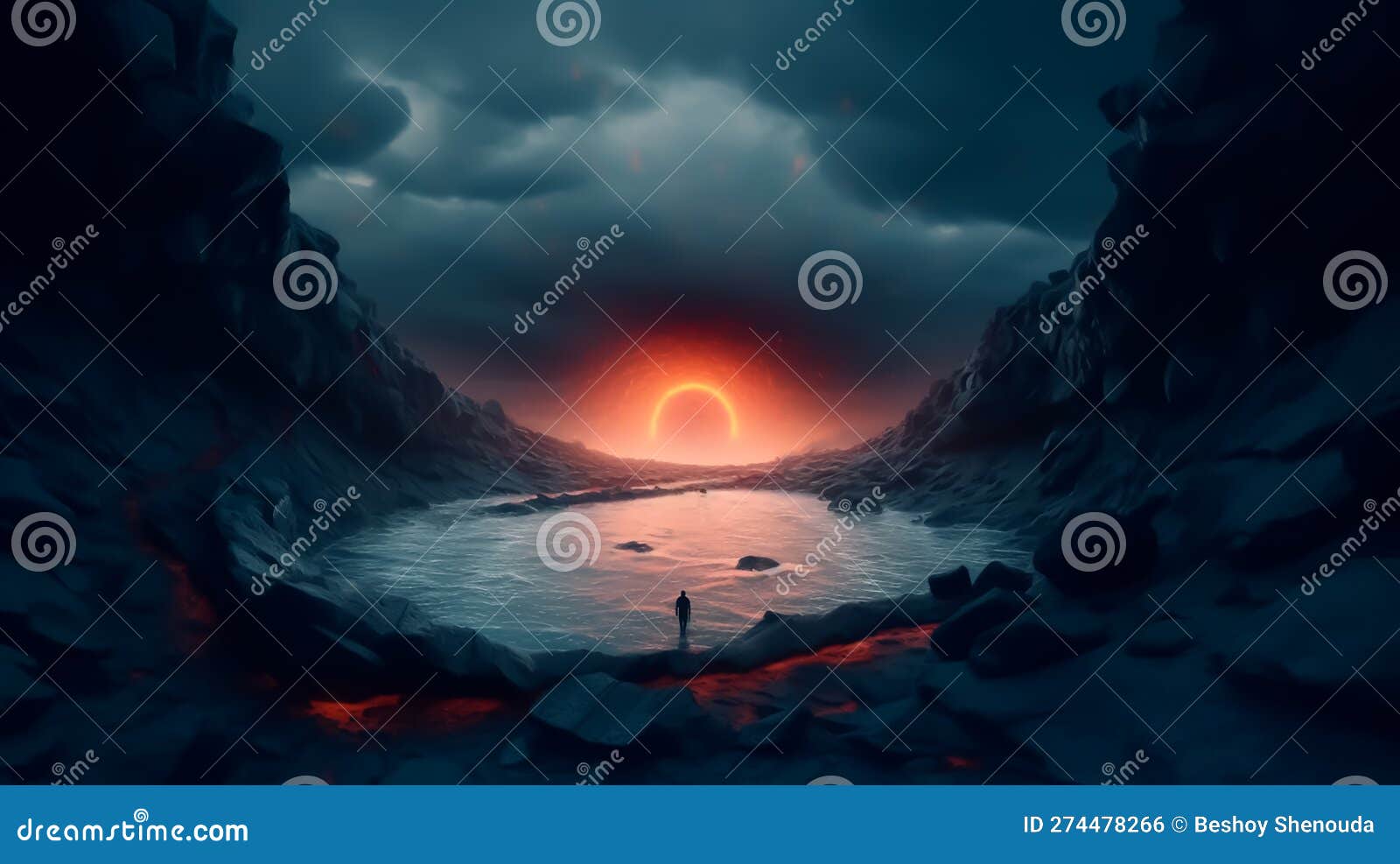 Fantasy Background of the Galaxy Rounded Hole the Time Loop Gate Stock ...