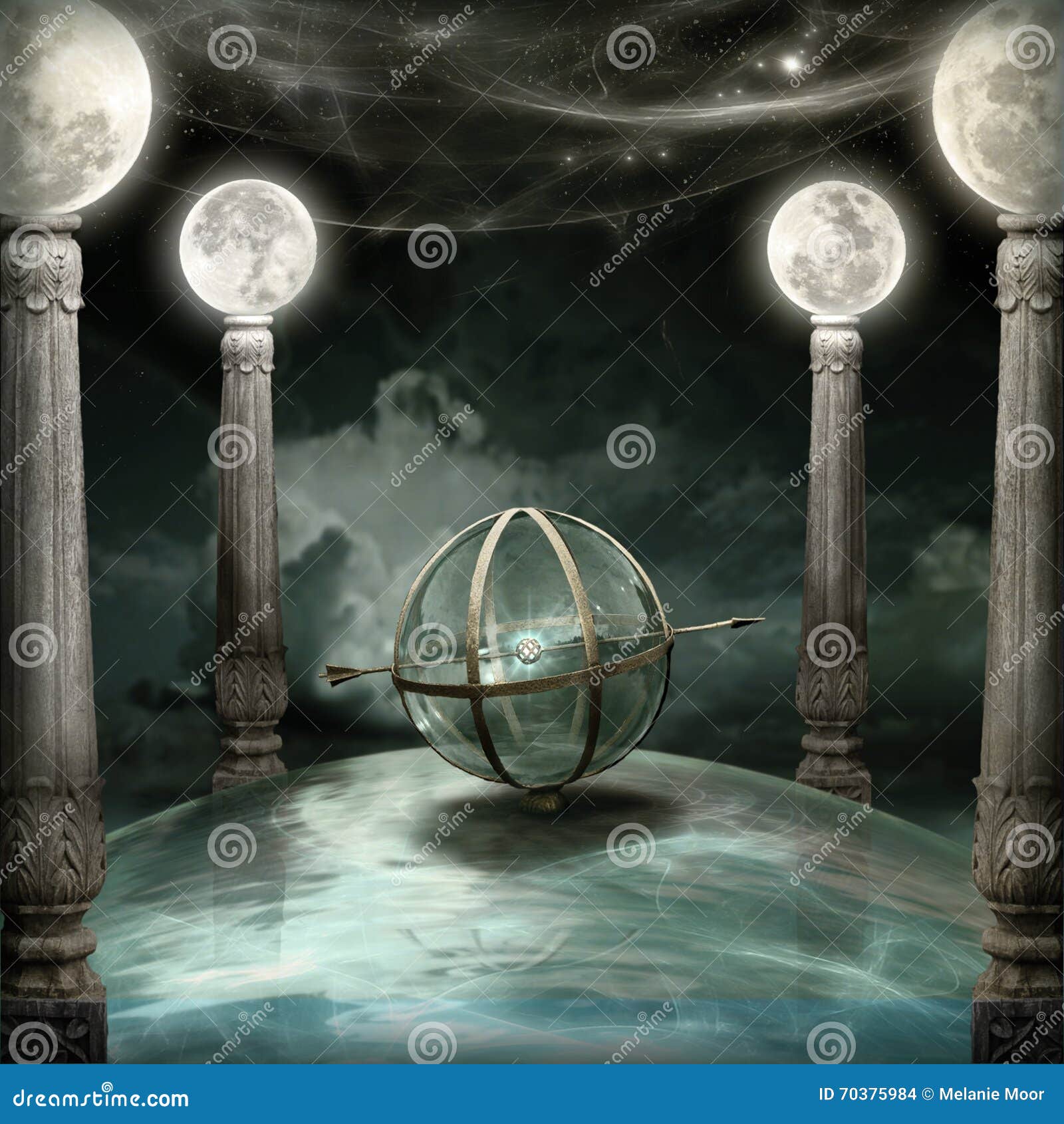 Fantasy Background Moon Columns Stock Illustrations – 55 Fantasy ...