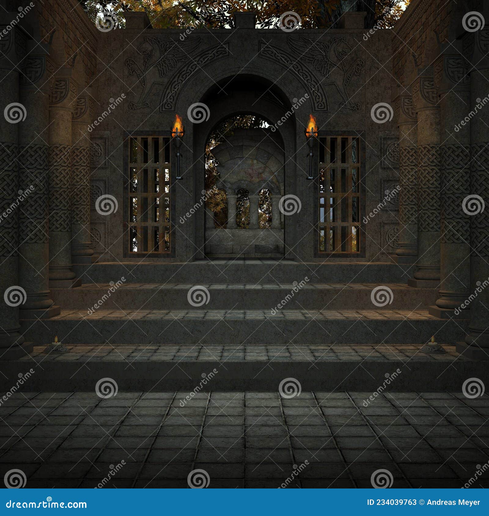 Fantasy Background with a Mystical Atmosphere Stock Illustration ...