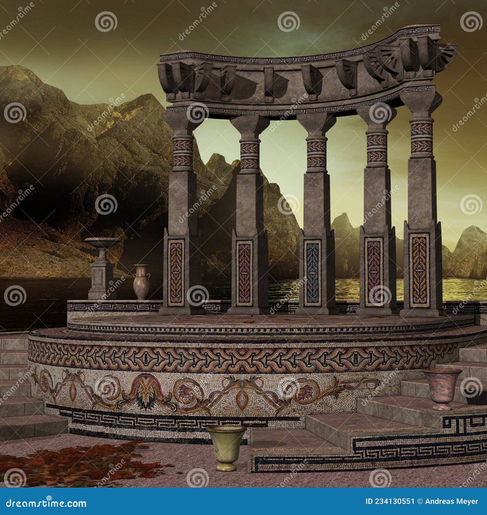 Fantasy Background with a Mystical Atmosphere Stock Illustration ...