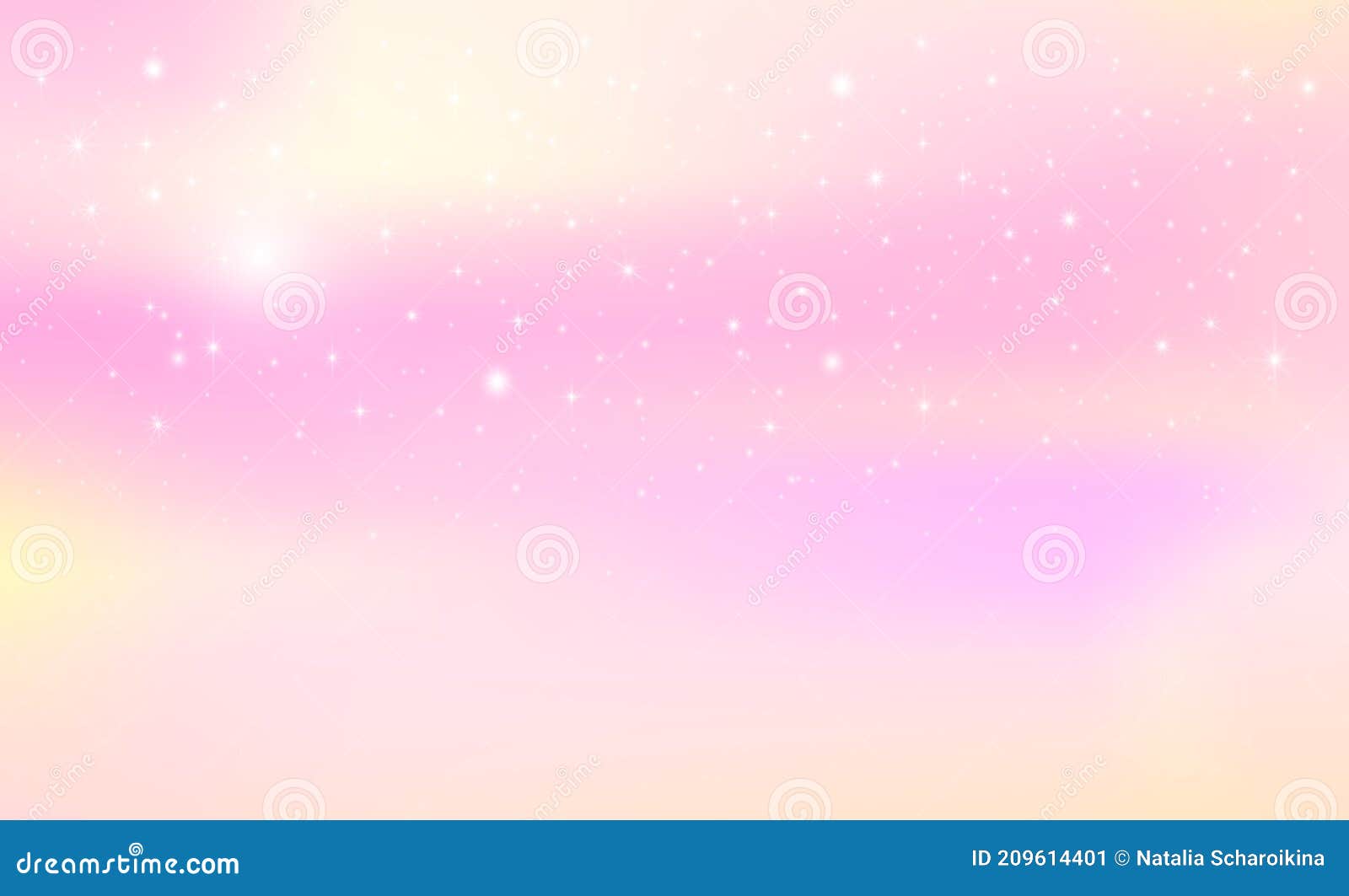 Fantasy Background of Pink Magic Sky in Sparkling Stars. Stock Vector ...