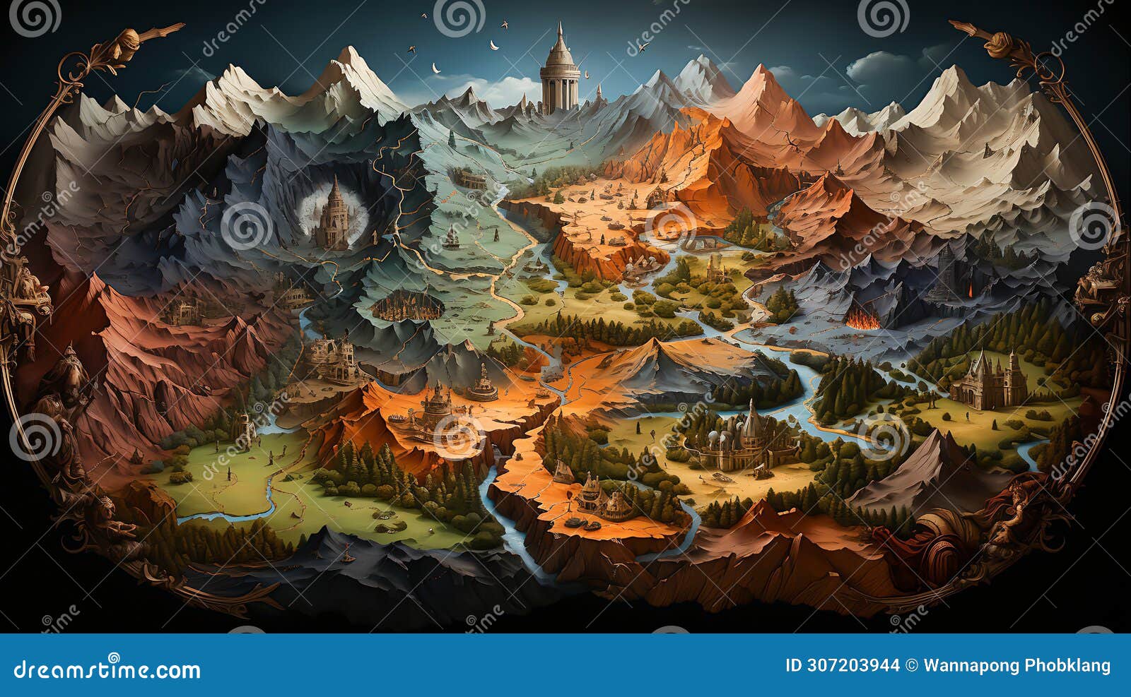 Fantasy Background with Vibrant Colors and Ethereal Atmosphere Vertical ...