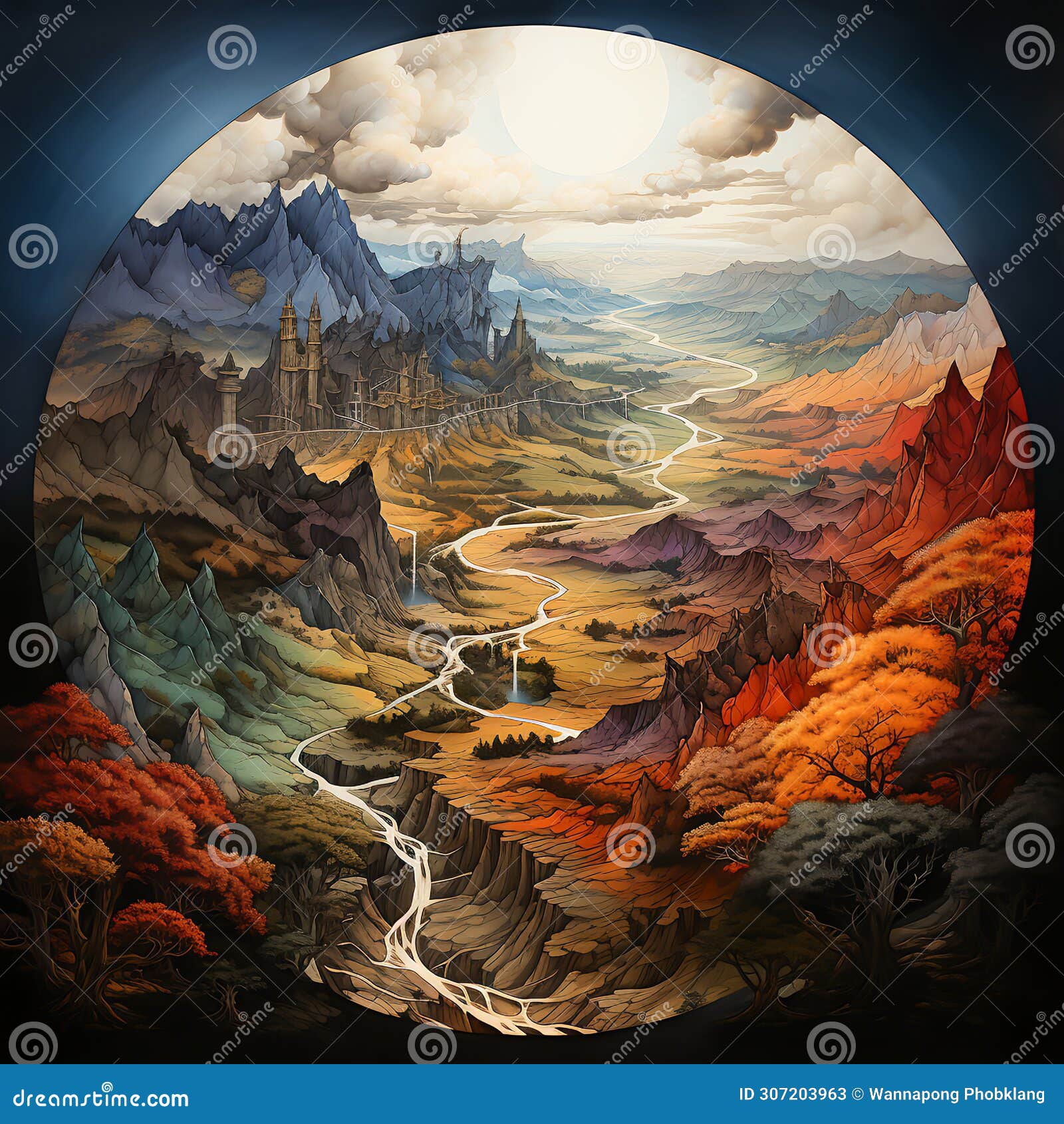 Fantasy Background with Vibrant Colors and Ethereal Atmosphere Vertical ...