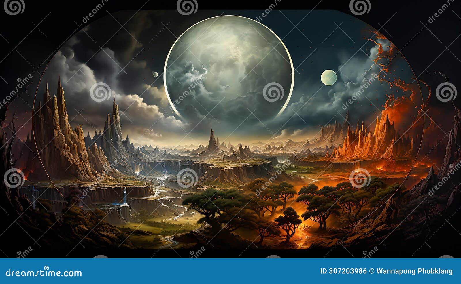 Fantasy Background with Vibrant Colors and Ethereal Atmosphere Vertical ...