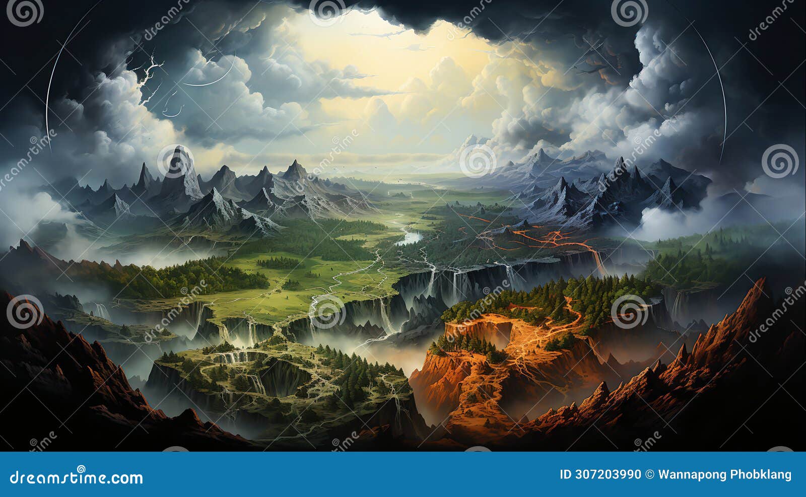 Fantasy Background with Vibrant Colors and Ethereal Atmosphere Vertical ...