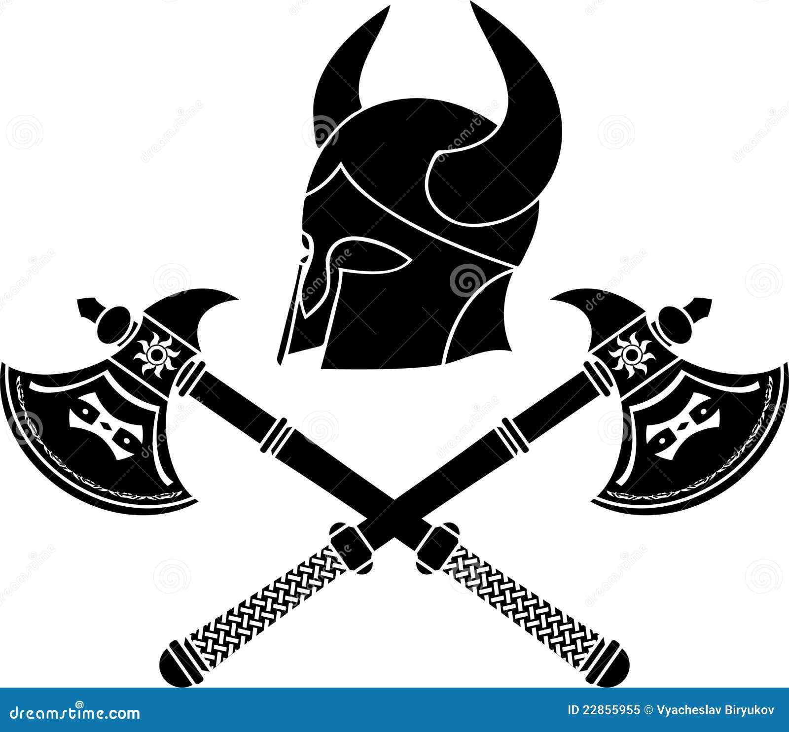 Barbarian Helmet - Pictogram Vector Illustration | CartoonDealer.com ...