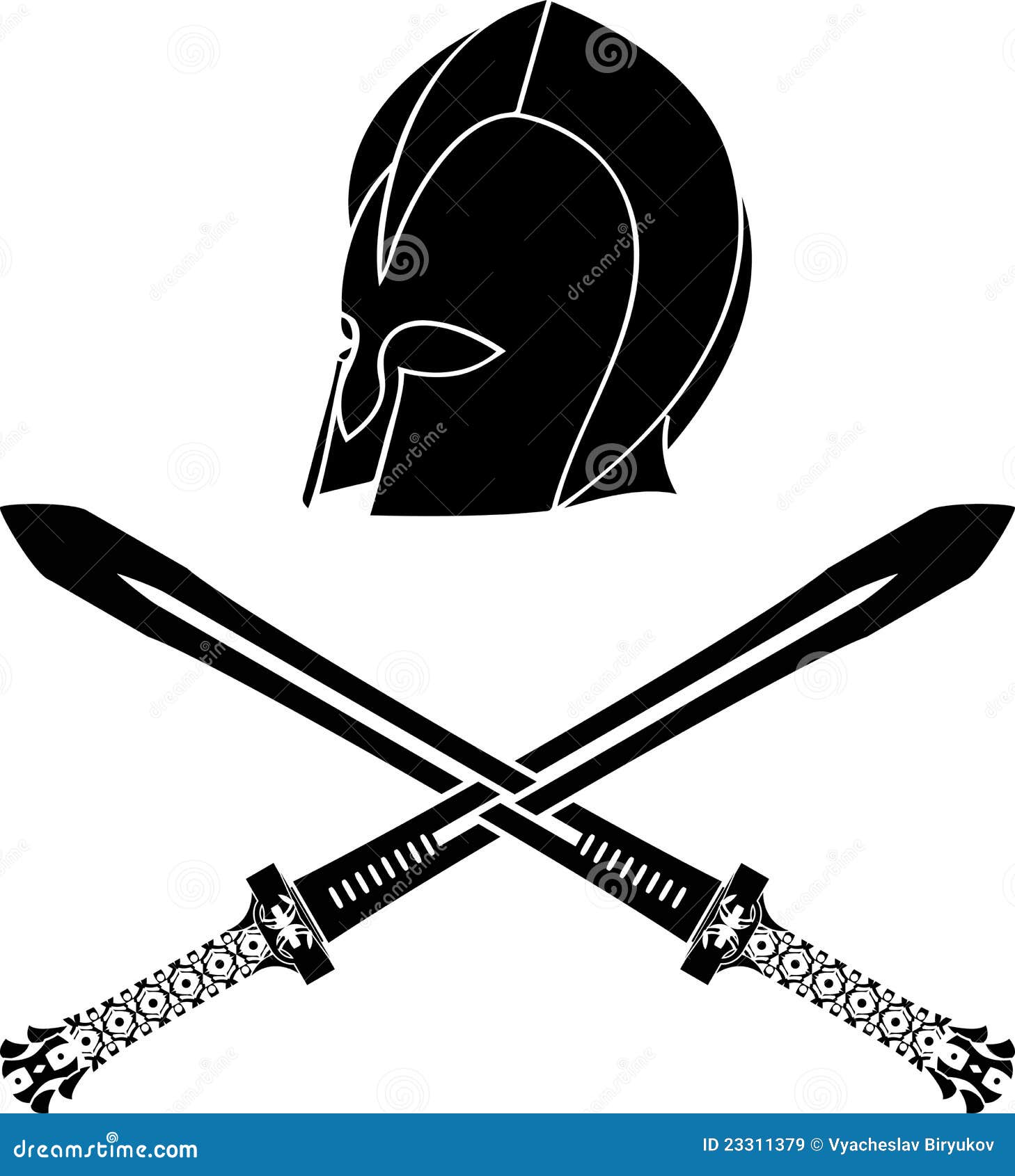 Barbarian Helmet - Pictogram Vector Illustration | CartoonDealer.com ...