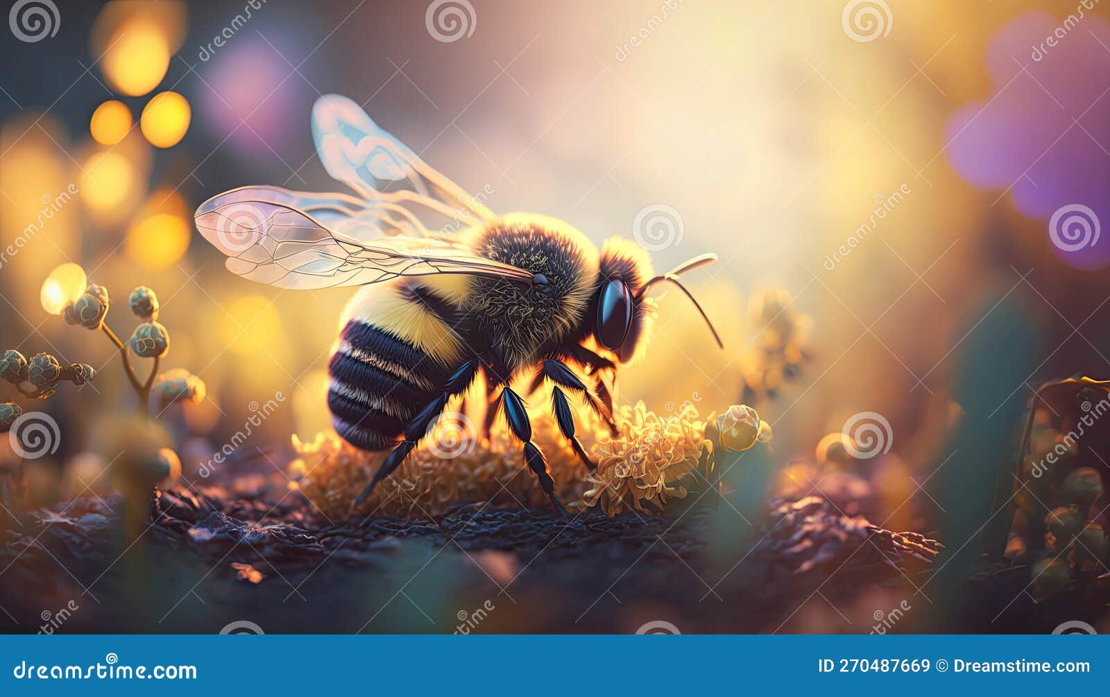 Fantasy Bee Illustration by Generative AI Stock Illustration ...