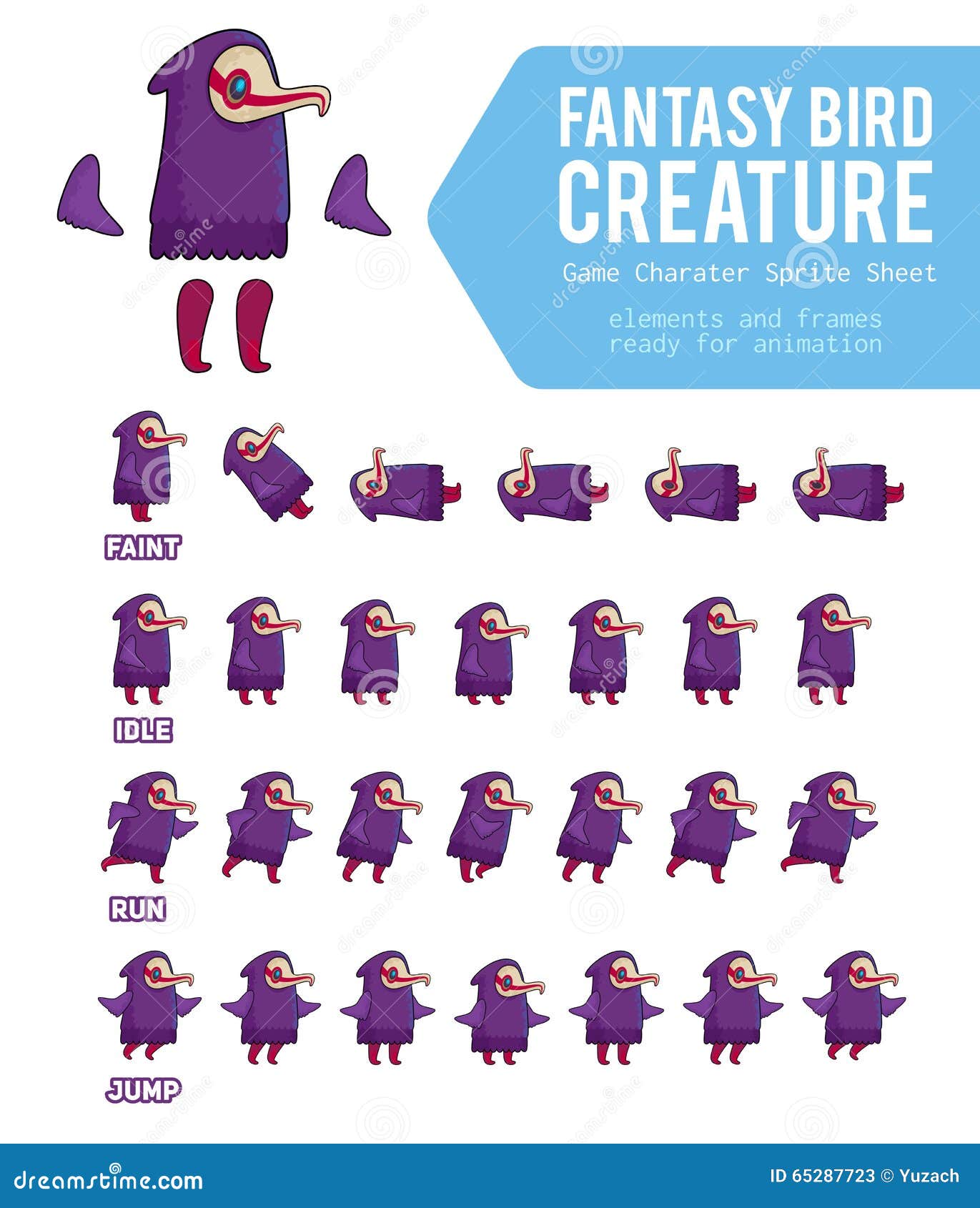 Sprite Sheet With Lightnings For Game Animation Vector Illustration ...