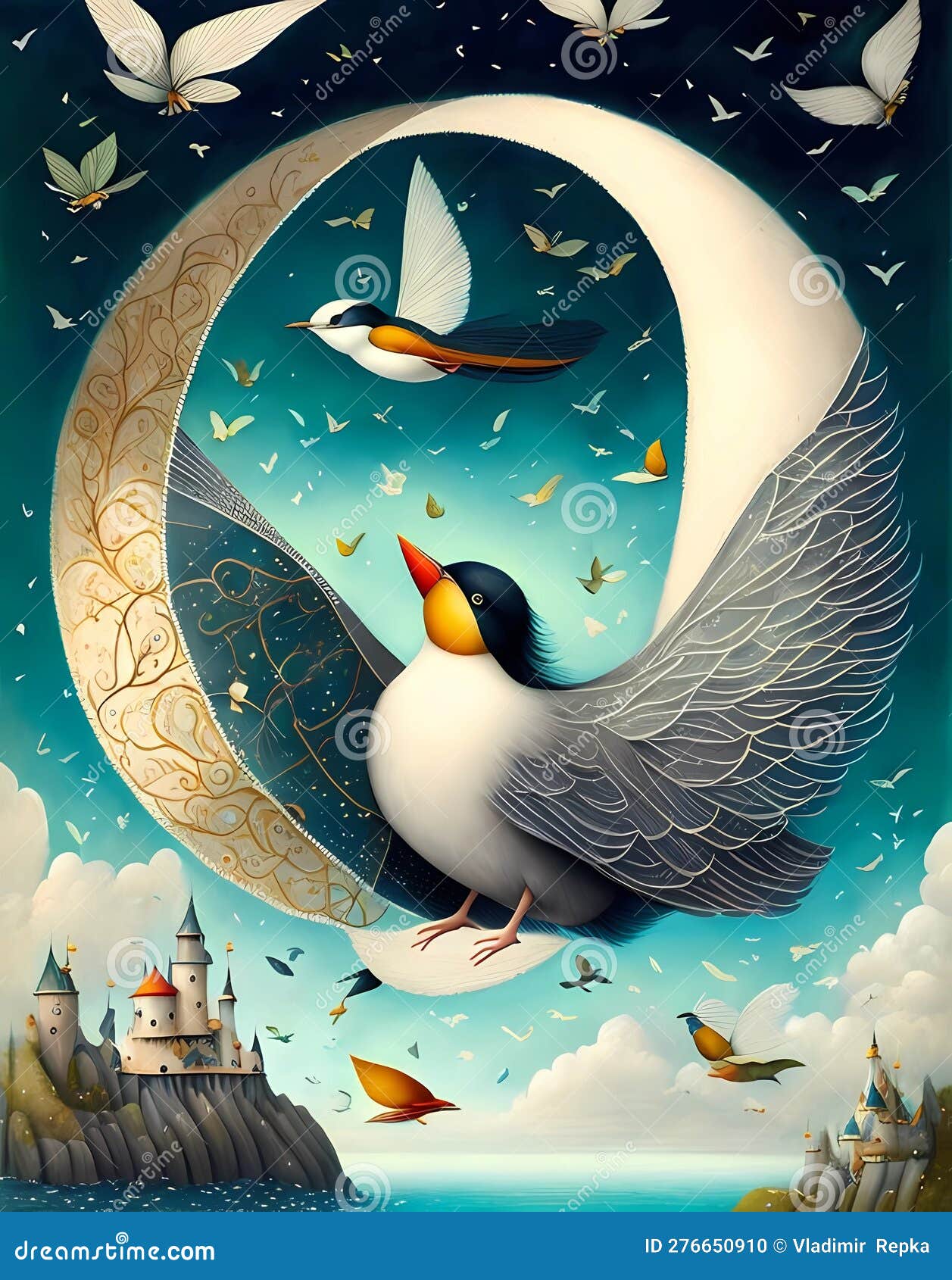 Fantasy Birds Icons Set Cartoon Vector | CartoonDealer.com #70501177