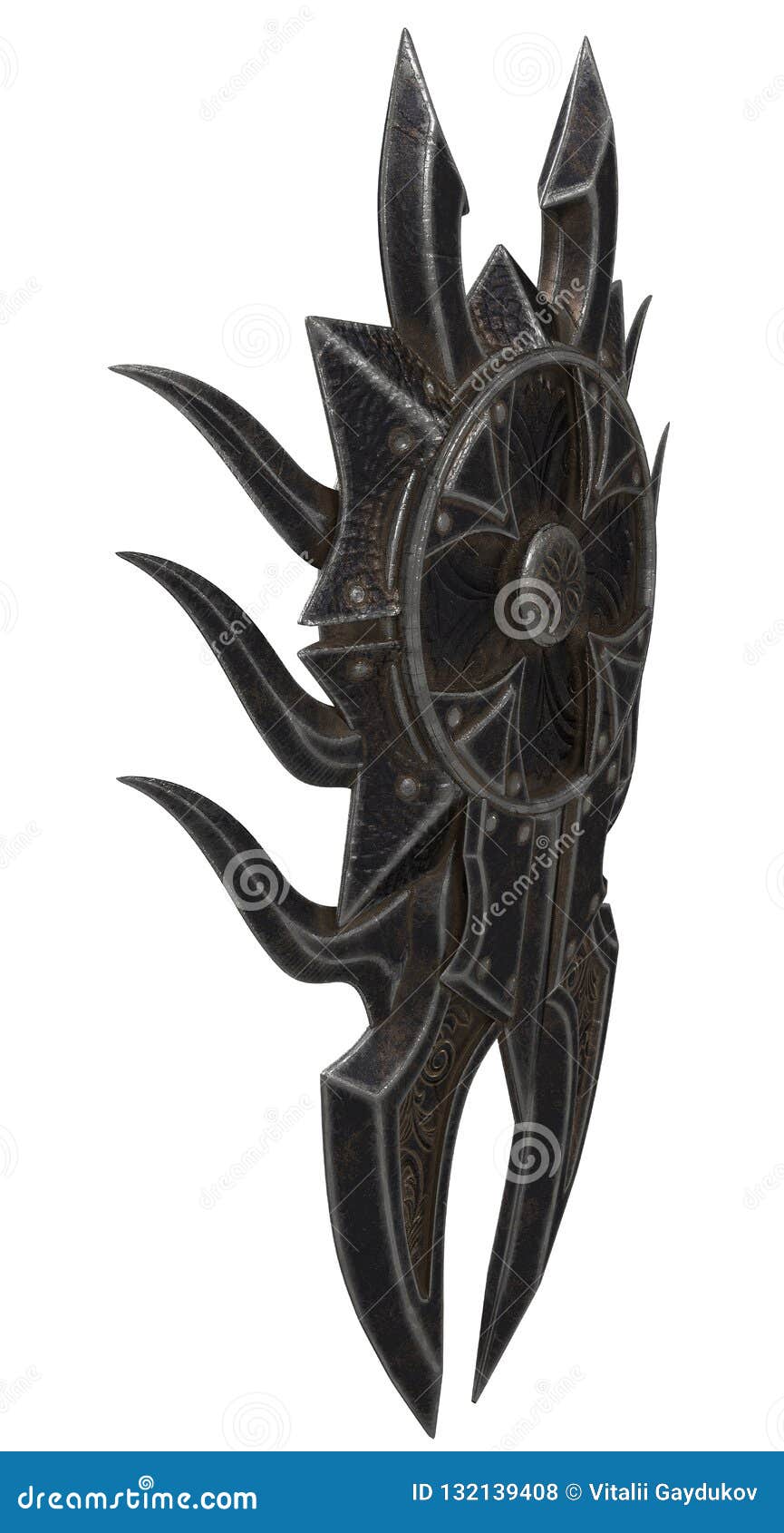 Wooden Templar Sword Isolated On White Background Cartoon Vector ...