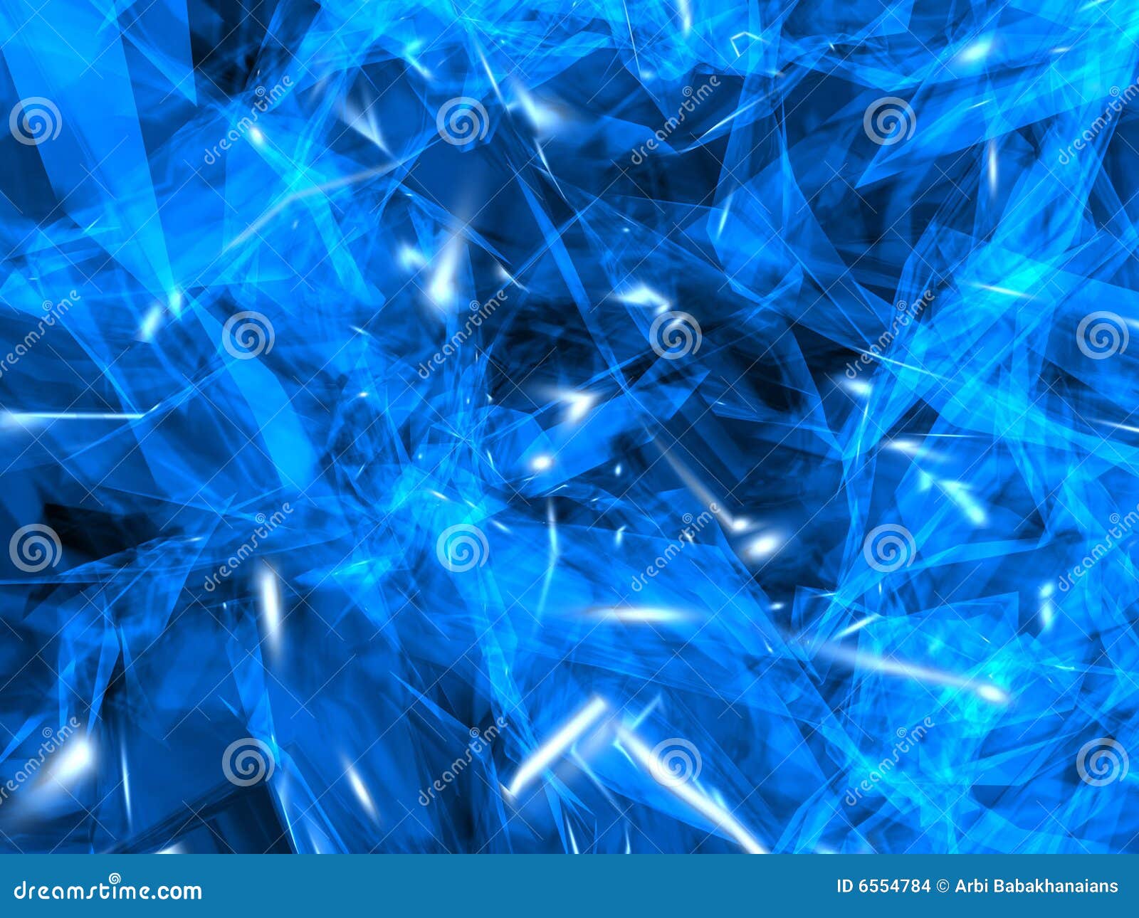 Fantasy Blue Fracted Turbulence Noisy Alien Object Stock Illustration ...