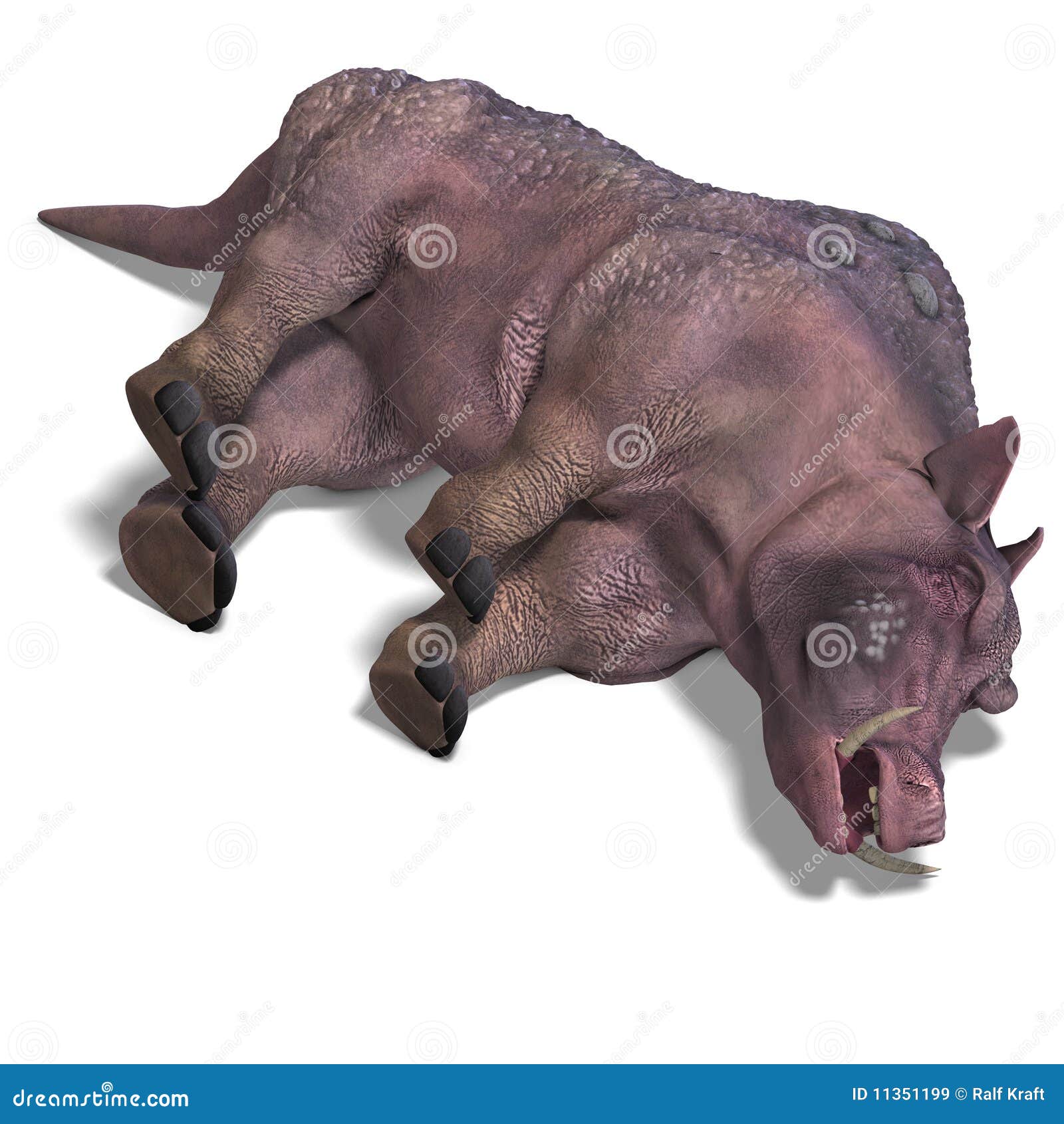 Fantasy Boar with Huge Tusks Stock Illustration - Illustration of dying ...