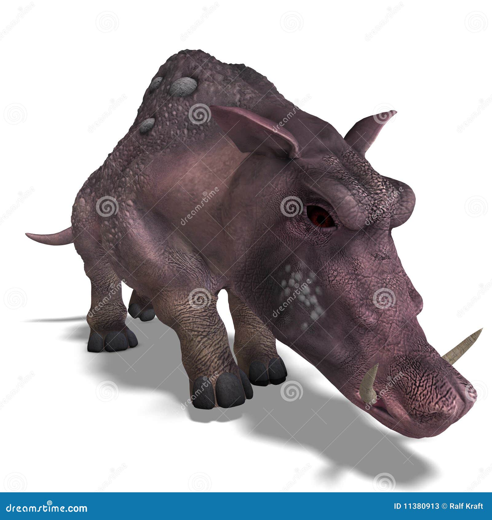 Fantasy Boar with Huge Tusks Stock Illustration - Illustration of ears ...