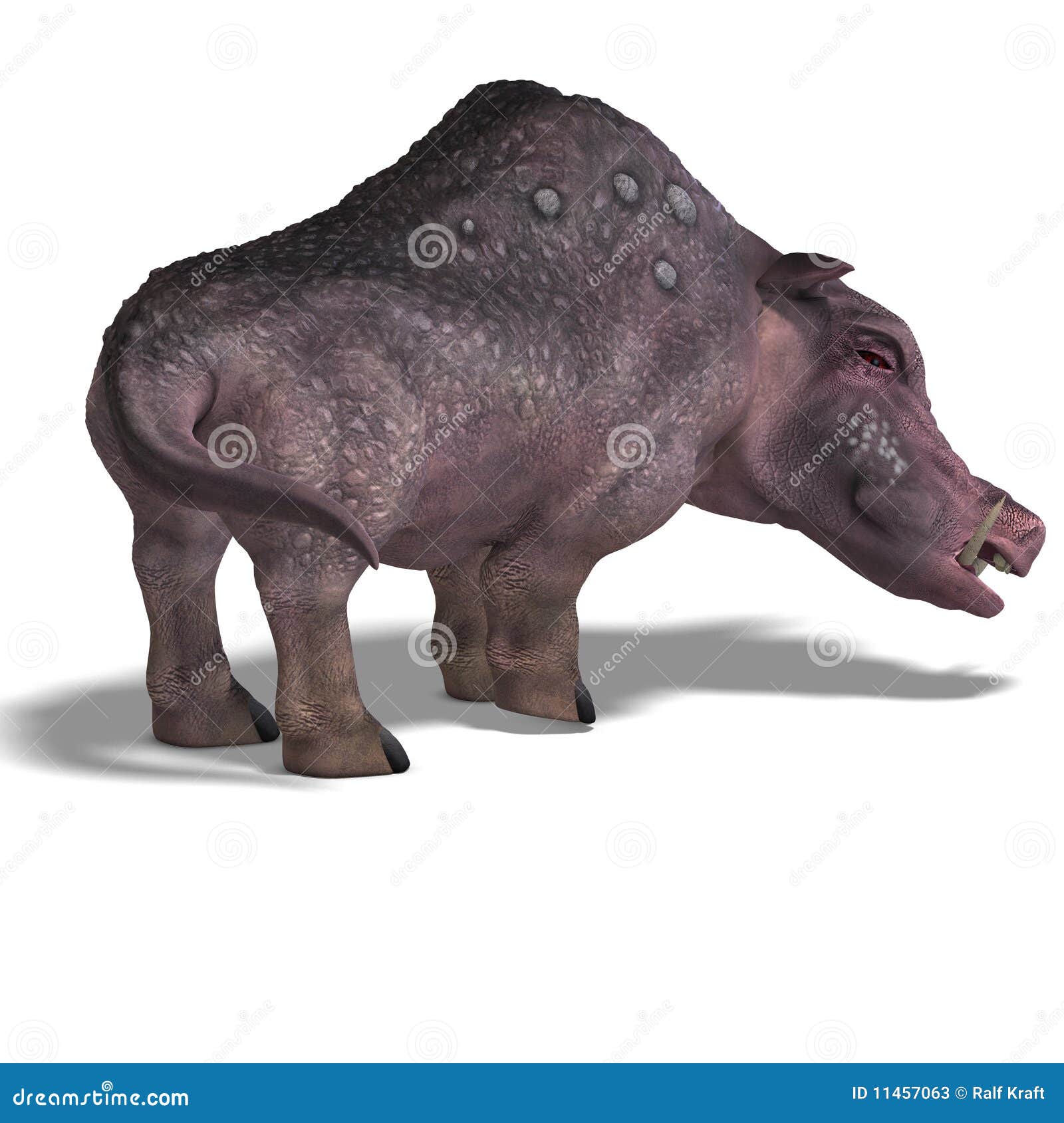 Fantasy Boar with Huge Tusks Stock Illustration - Illustration of miner ...