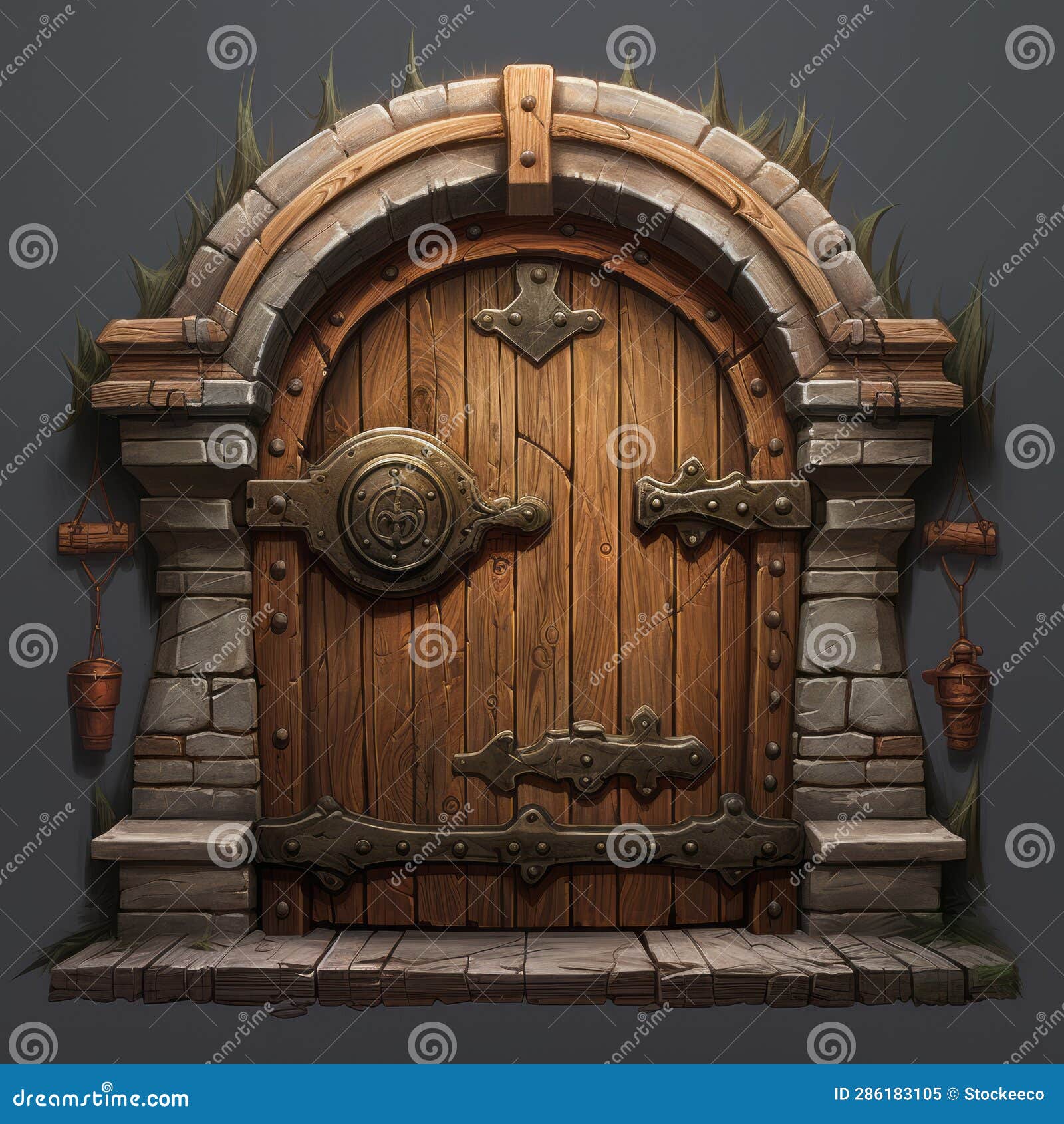 Fantasy Board Game Door with Realistic and Imaginative Design Stock ...