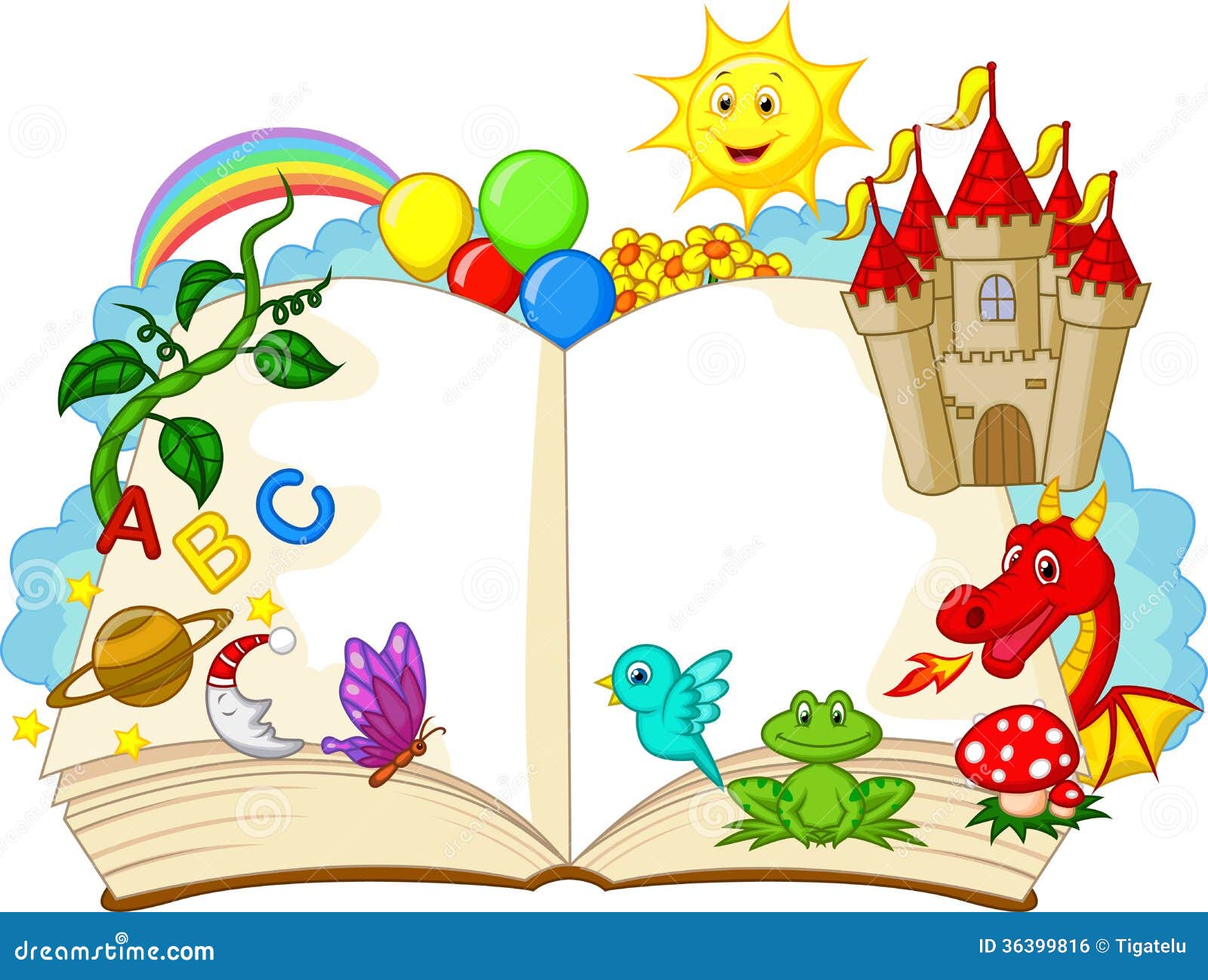 Fantasy book cartoon stock vector. Illustration of fable - 36399816