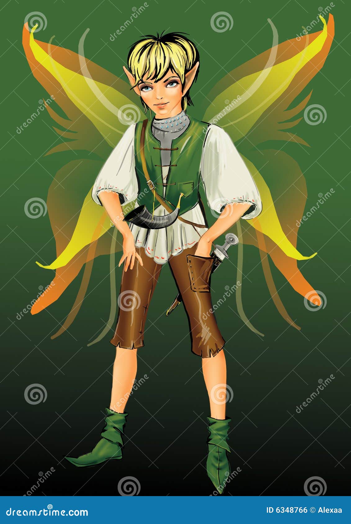 Fantasy boy stock illustration. Illustration of illustrations - 6348766
