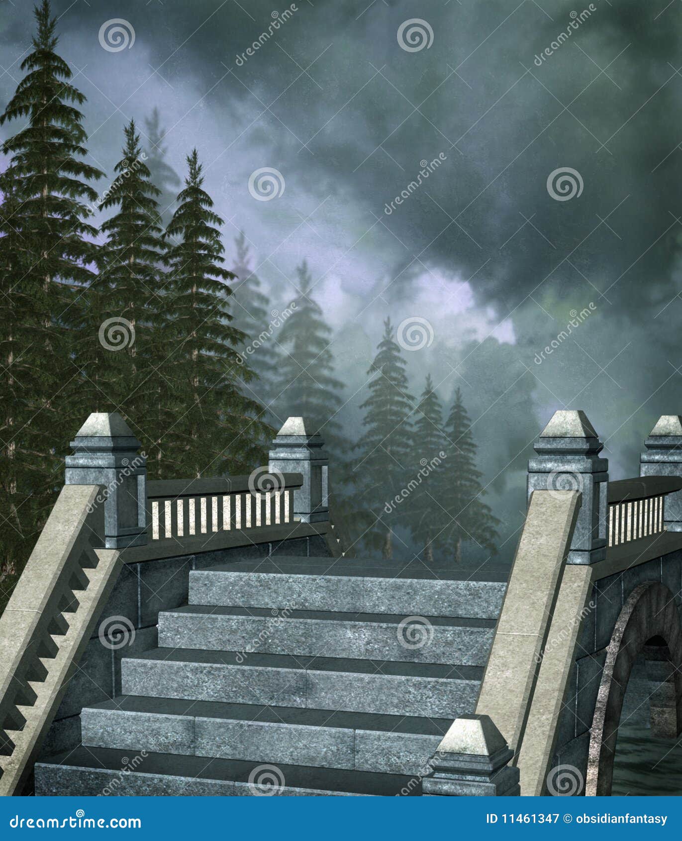 Fantasy bridge 2 stock illustration. Illustration of fantasy - 11461347