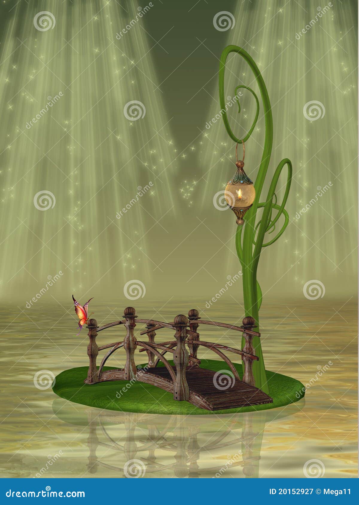 Fantasy bridge stock illustration. Illustration of fairytale - 20152927