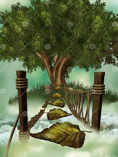 Fantasy bridge stock illustration. Illustration of path - 22294100
