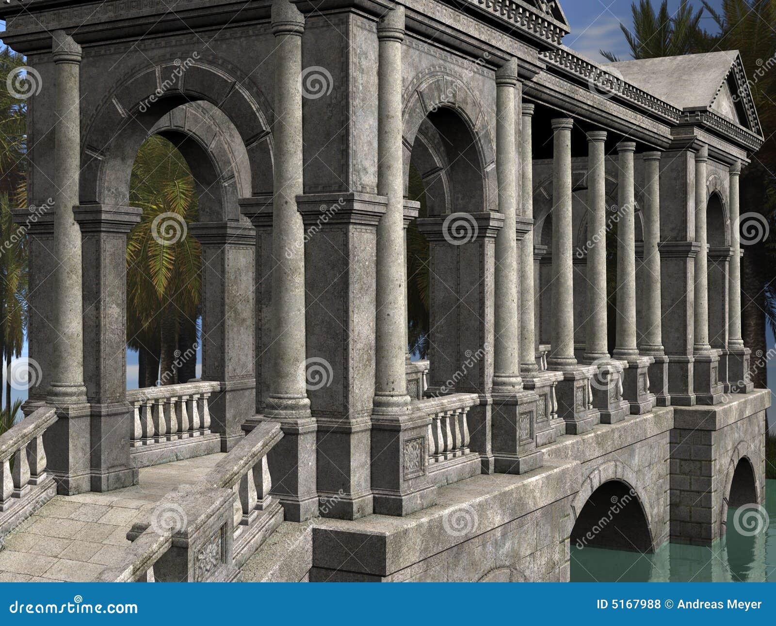 Fantasy Bridge stock illustration. Illustration of background - 5167988