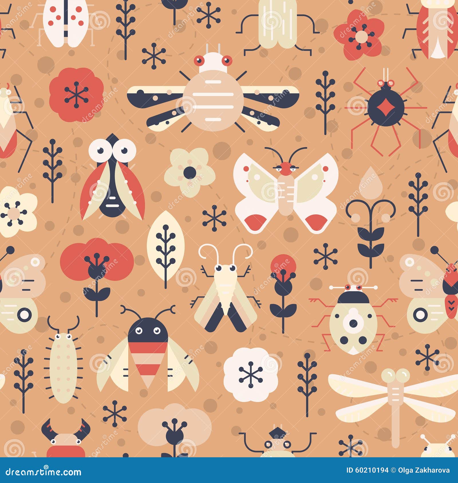 Fantasy Bugs stock vector. Illustration of etymology - 60210194