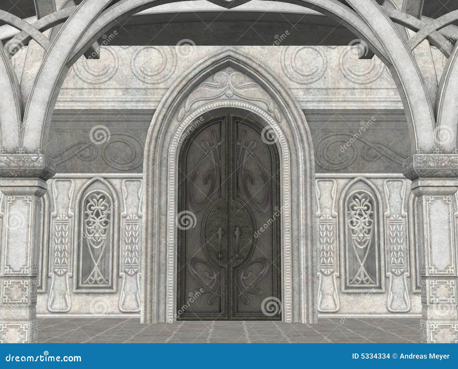 Fantasy Building stock illustration. Illustration of digital - 5334334