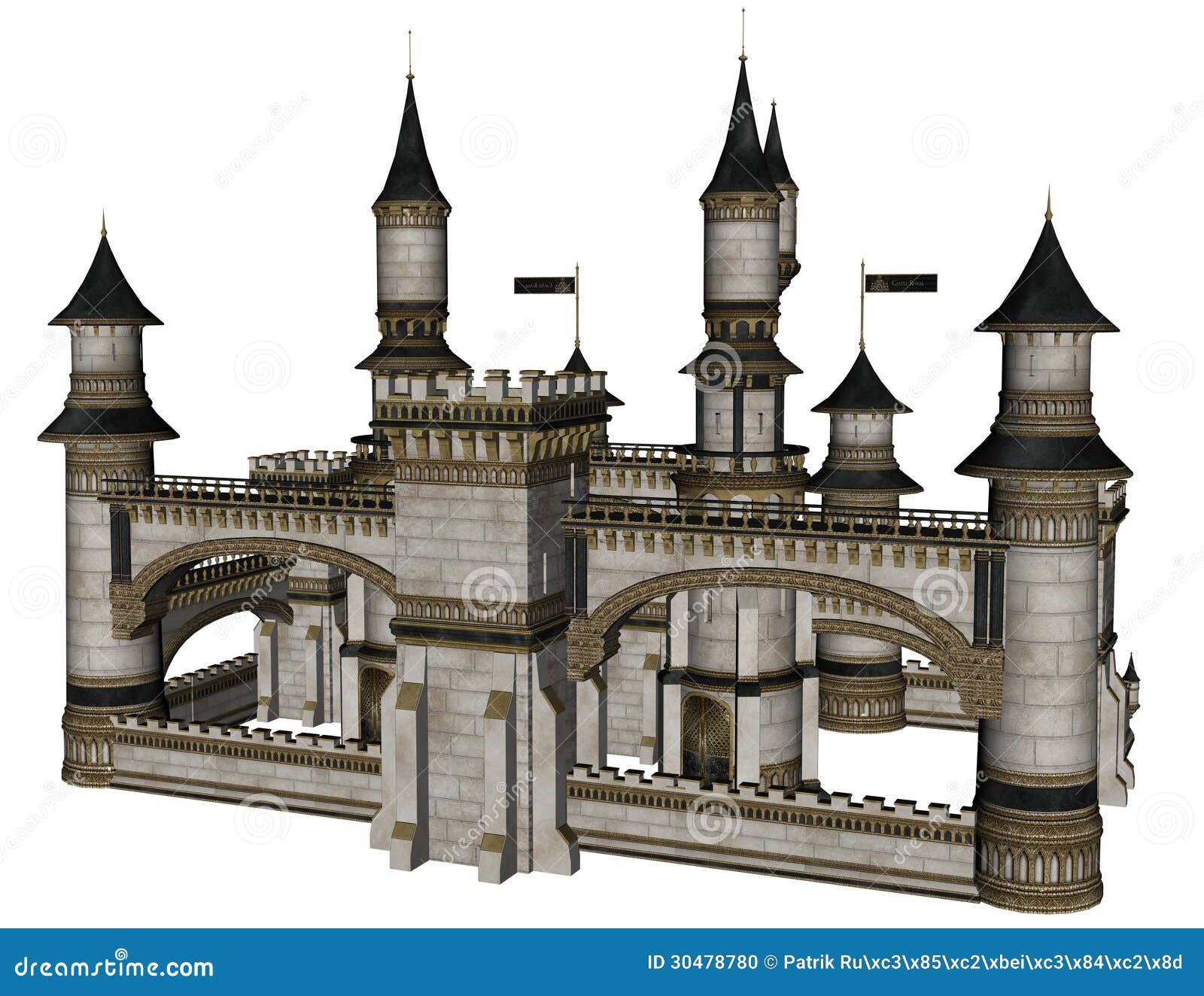 Fantasy Castle stock illustration. Illustration of ancient - 30478780