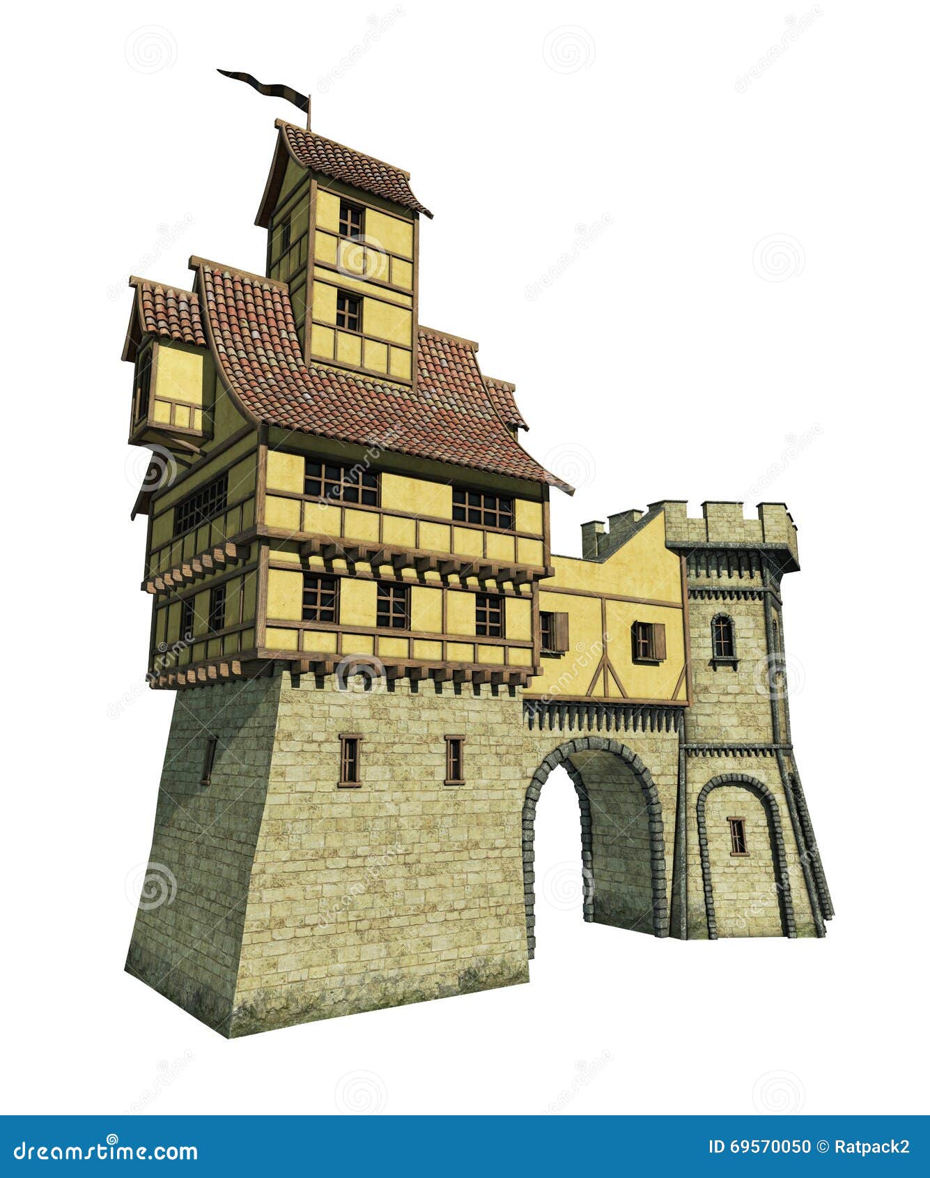 Fantasy Castle Gate Stock Photography | CartoonDealer.com #69570050