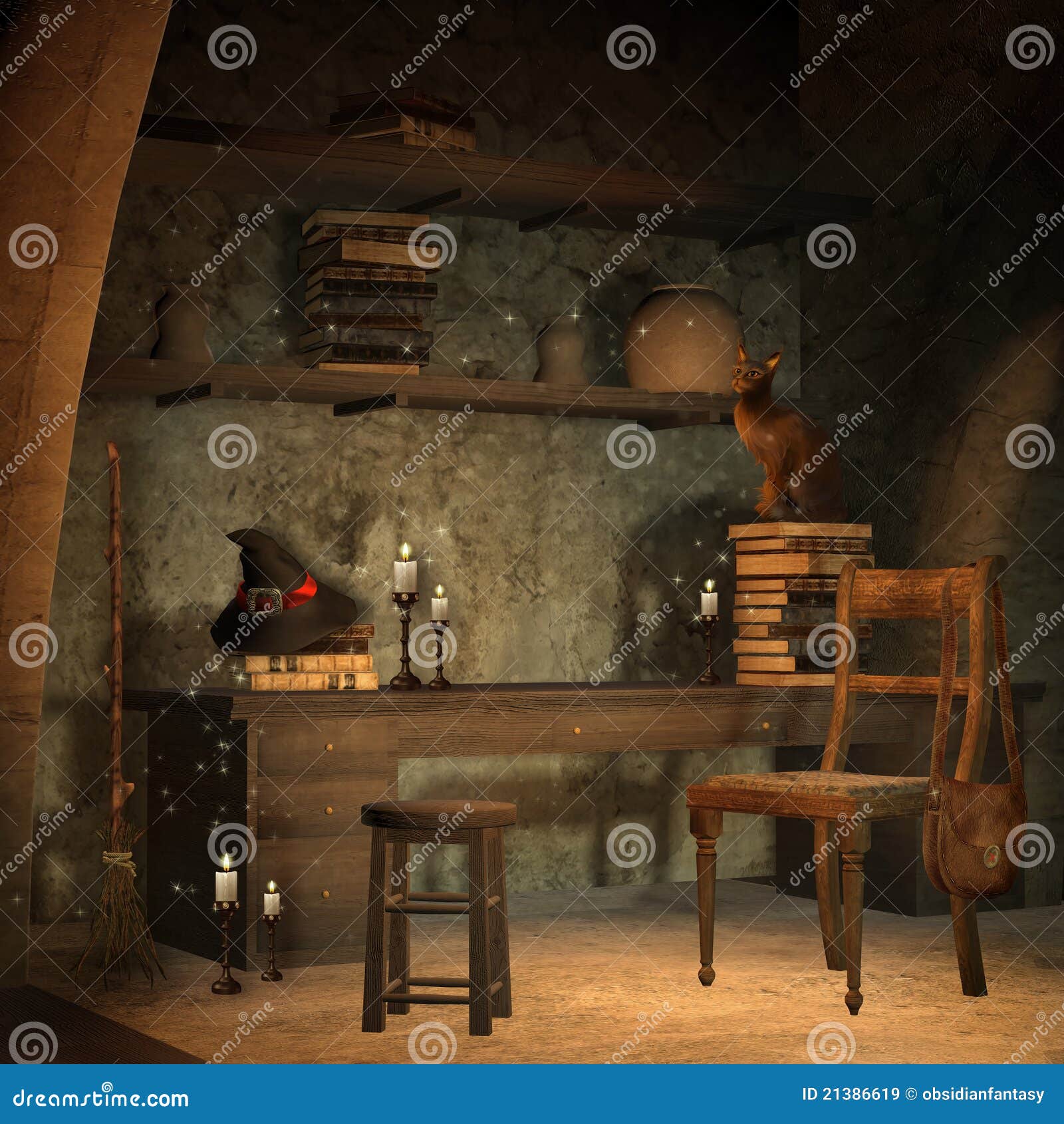 Fantasy Castle Study Royalty-Free Stock Photo | CartoonDealer.com #21386619