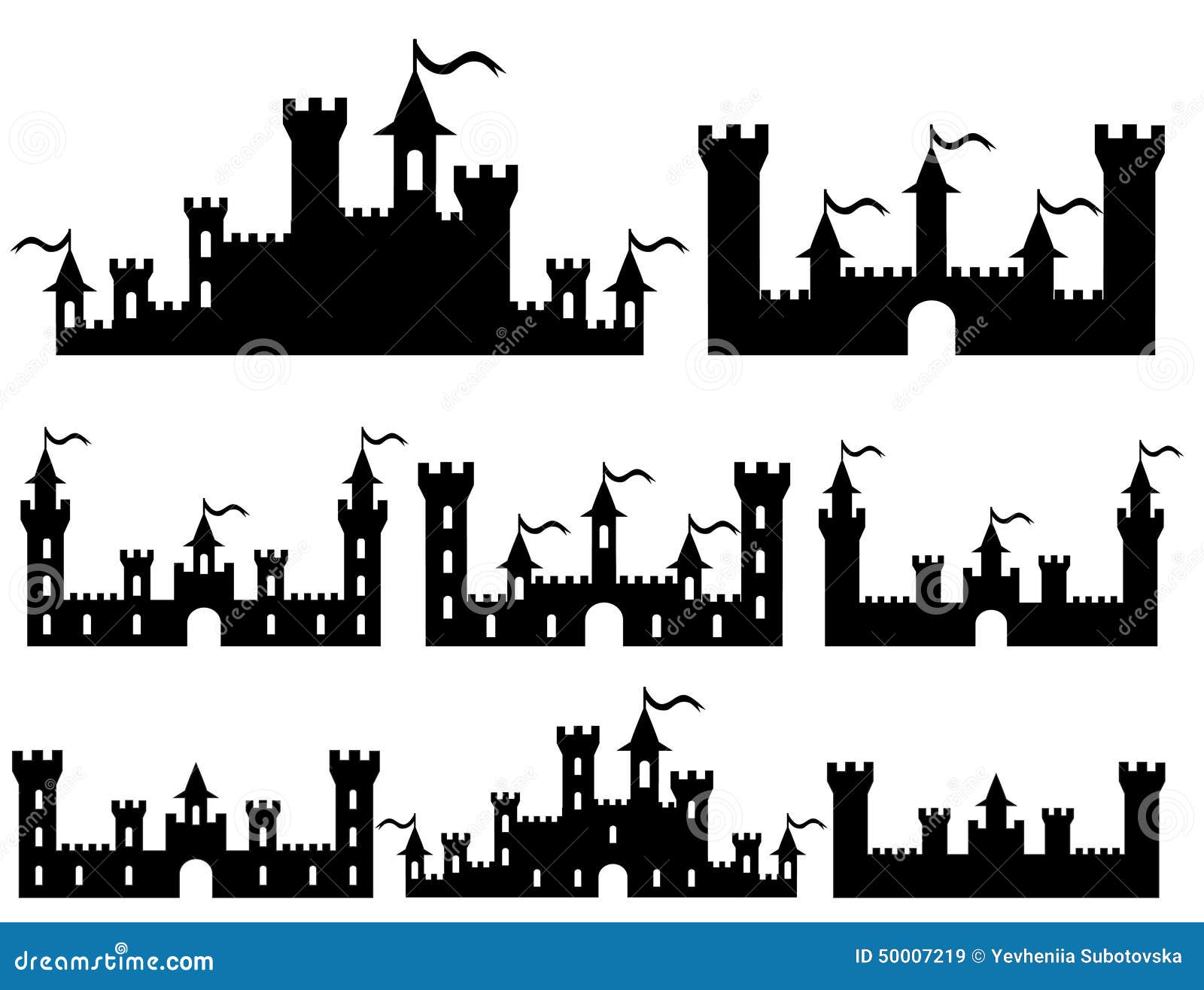 Fantasy Castles And Fortresses Floating In The Air Standing On Clot ...