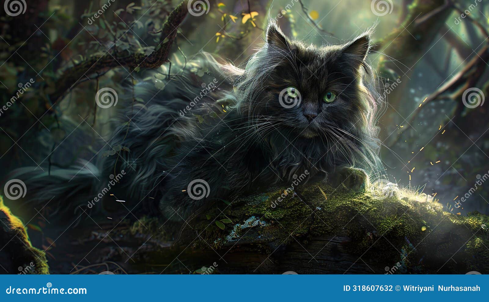 Fantasy Cat from a Fairytale, Generative AI Stock Illustration ...