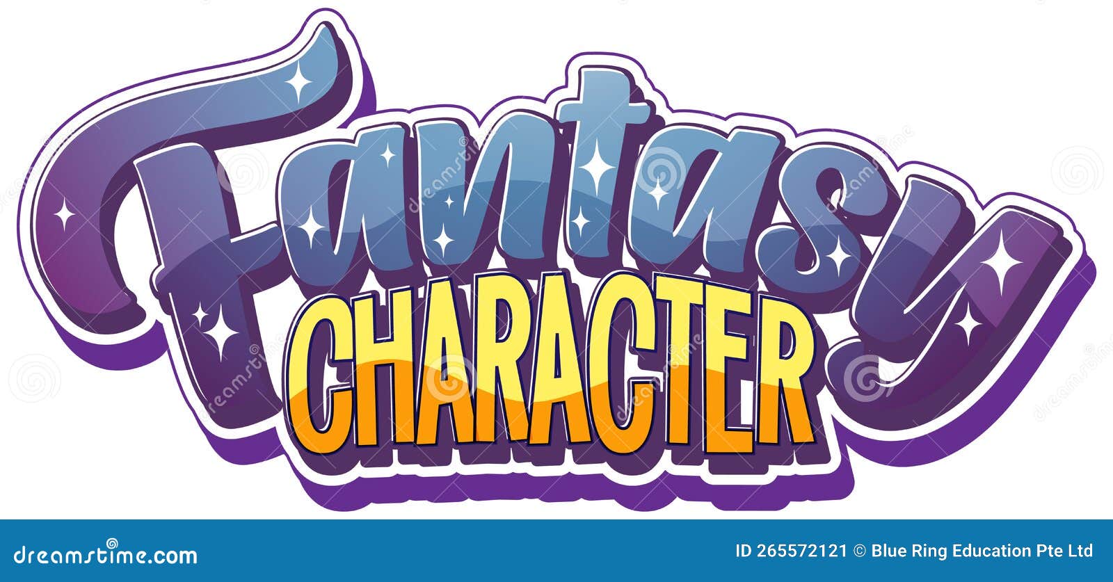 Fantasy Character Text for Banner Design Stock Vector - Illustration of ...