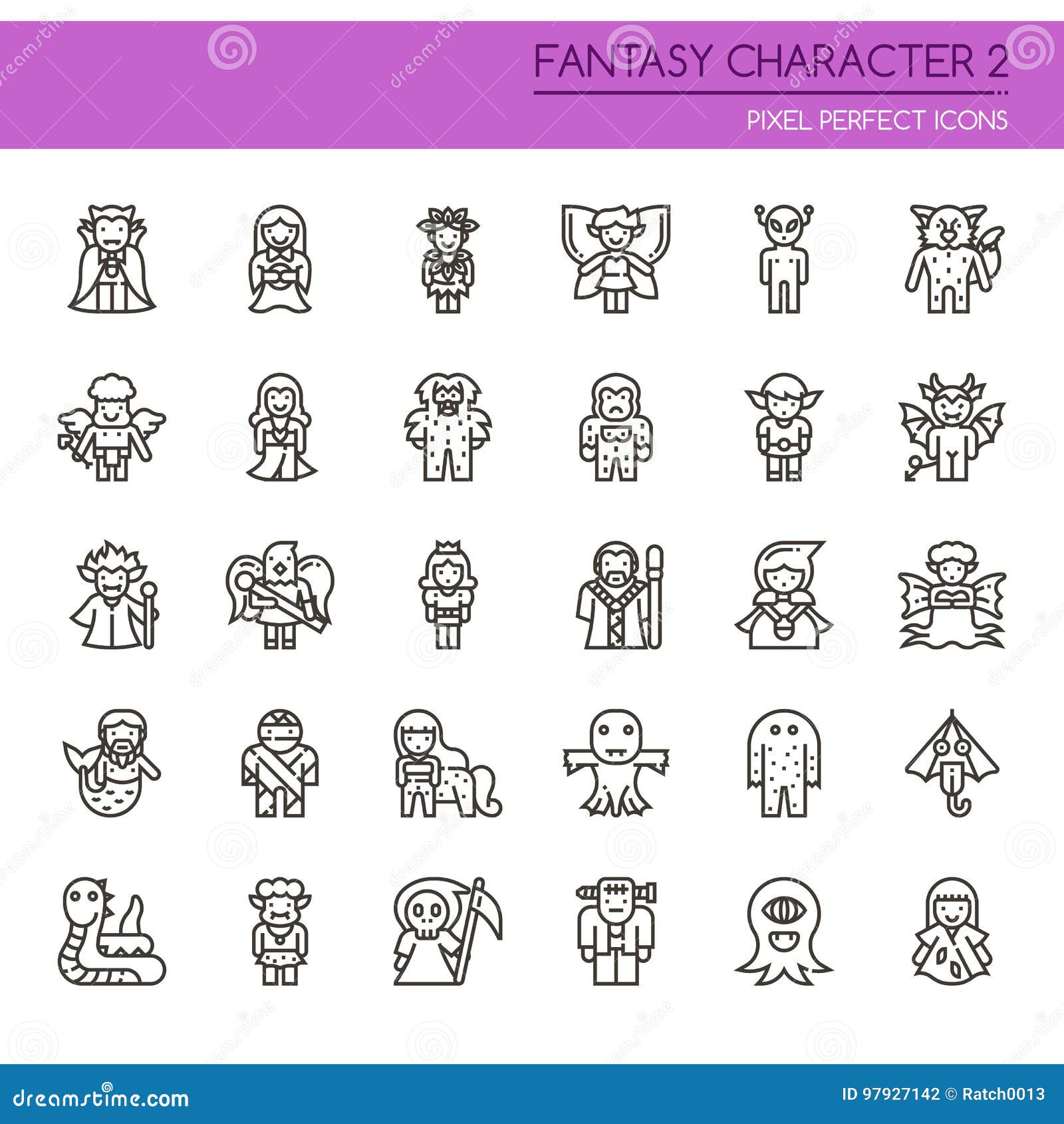 Fantasy Character 2 stock vector. Illustration of horn - 97927142