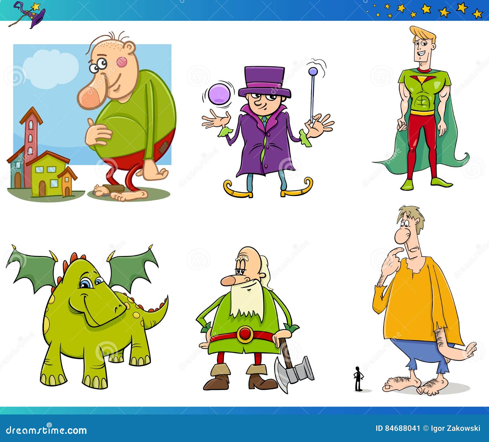 Fantasy characters set stock vector. Illustration of fantasy - 84688041