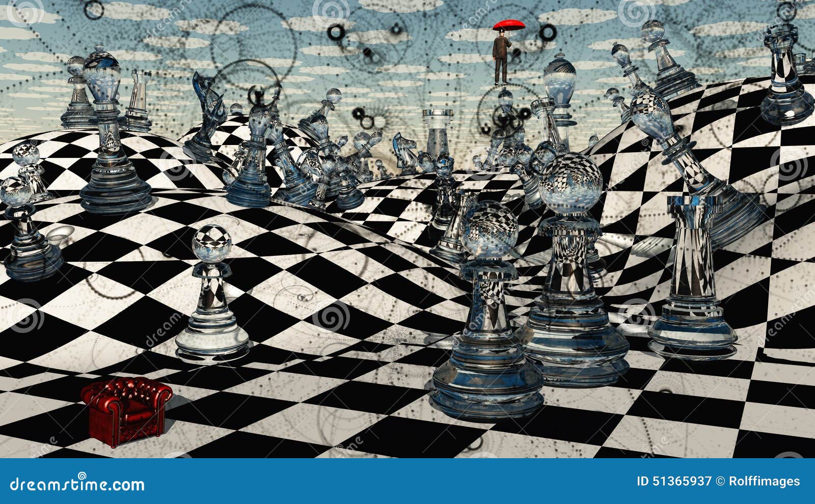 Fantasy Chess stock illustration. Illustration of board - 51365937