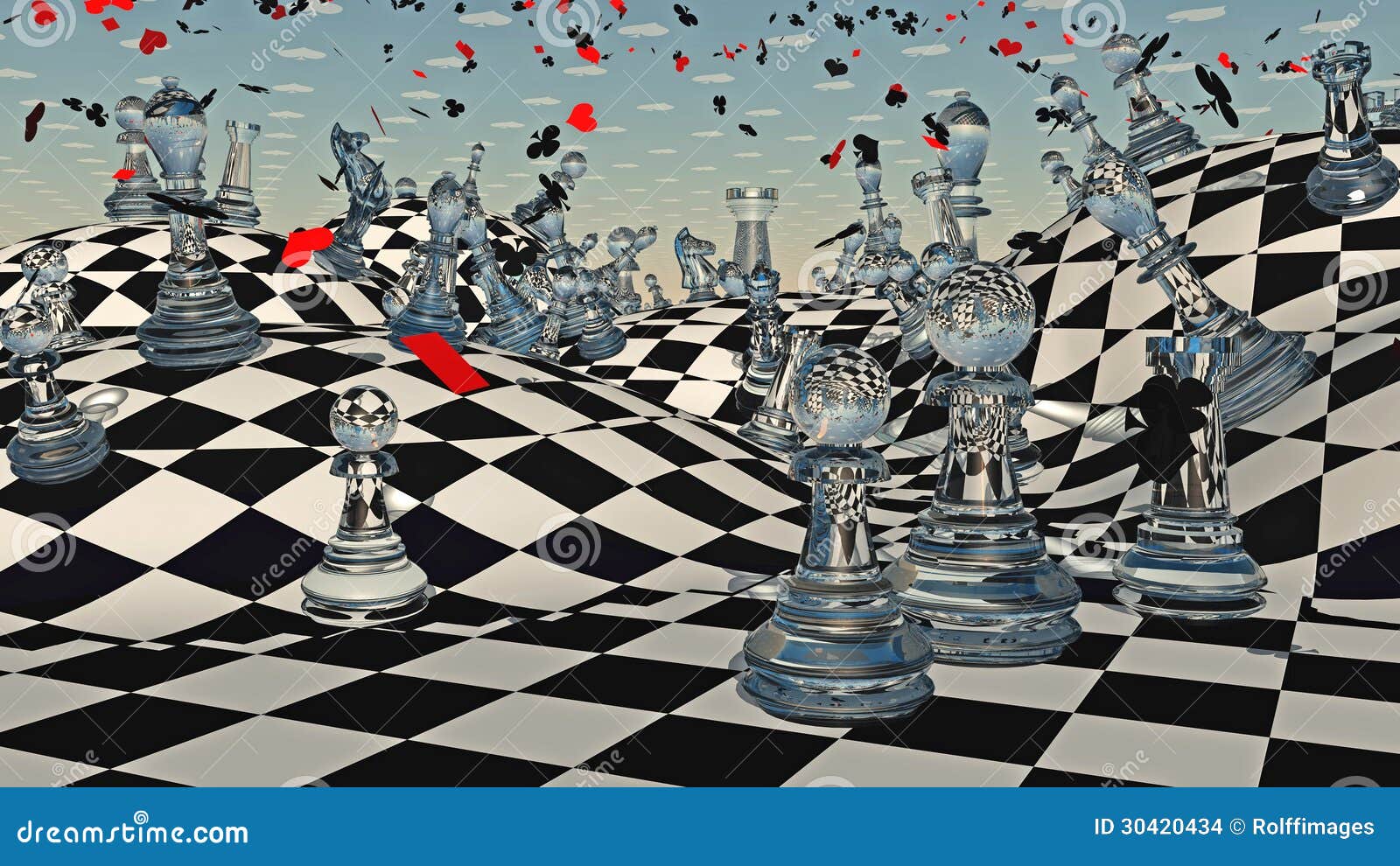 Strange Chess Competition Stock Photo | CartoonDealer.com #187260606