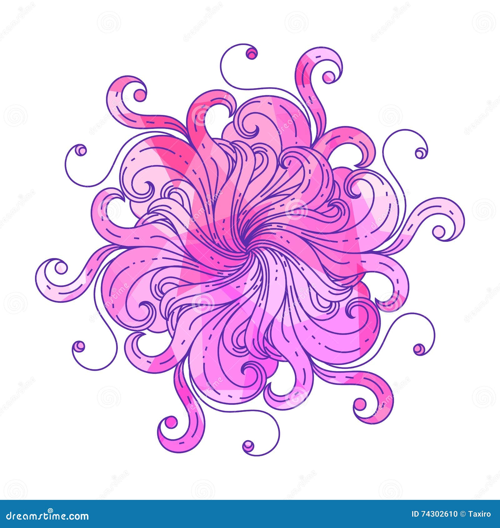 Fantasy circular pattern stock vector. Illustration of design - 74302610