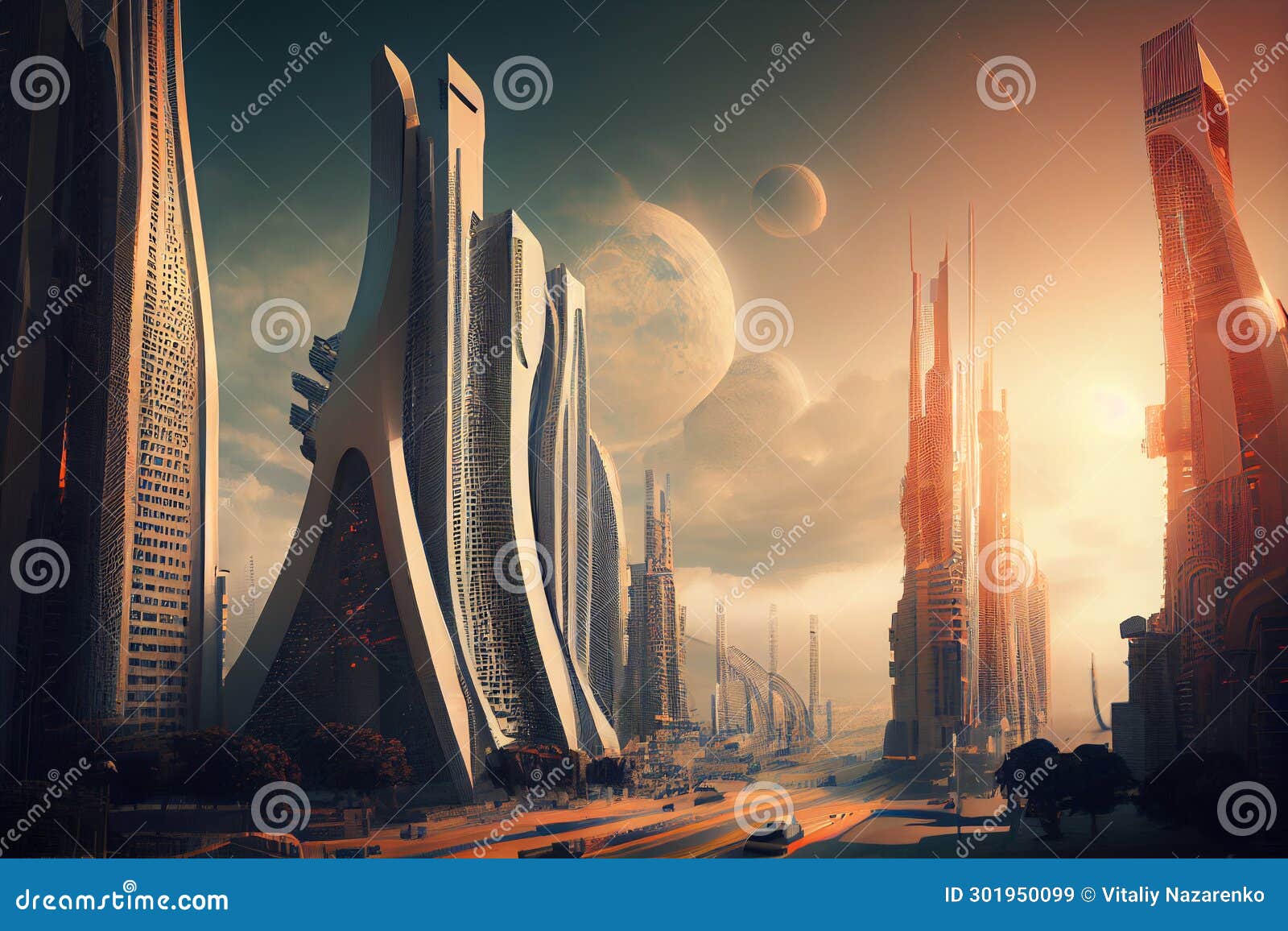 Fantasy City - Rooftops Of Duomo Cathedral, Milan, Italy. Stock Image ...