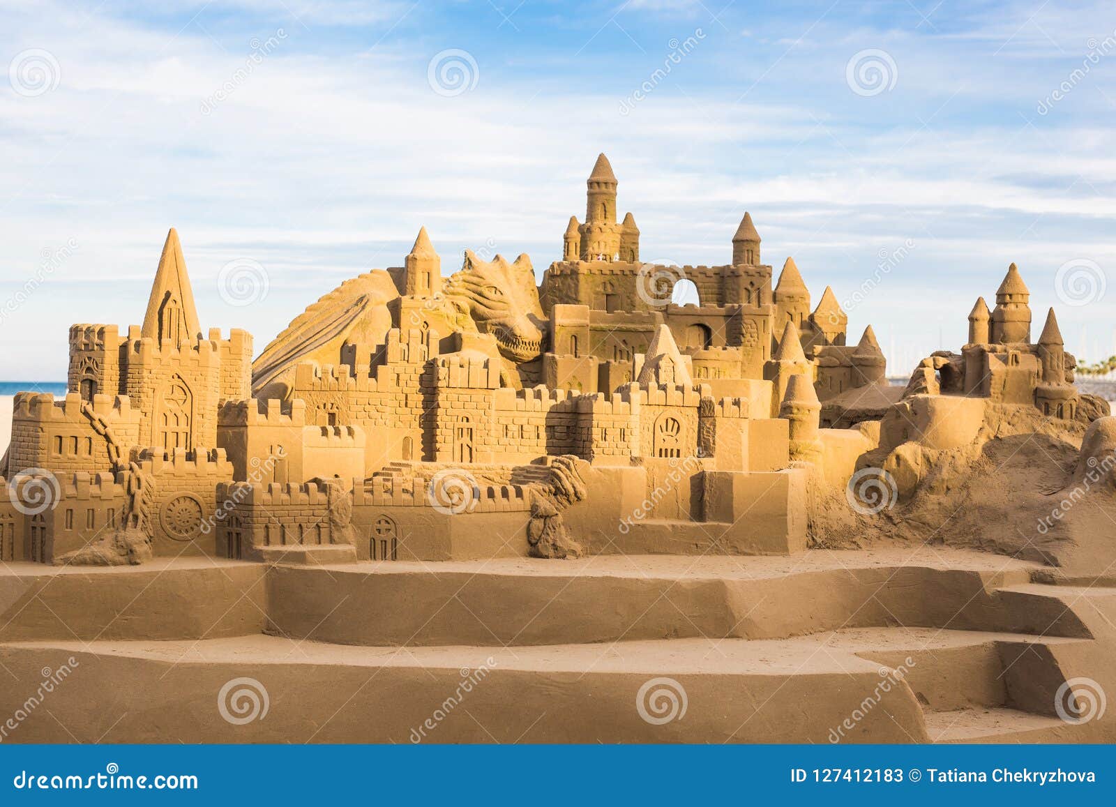 Fantasy City Made from Sand Against a Blue Sky Editorial Stock Photo ...