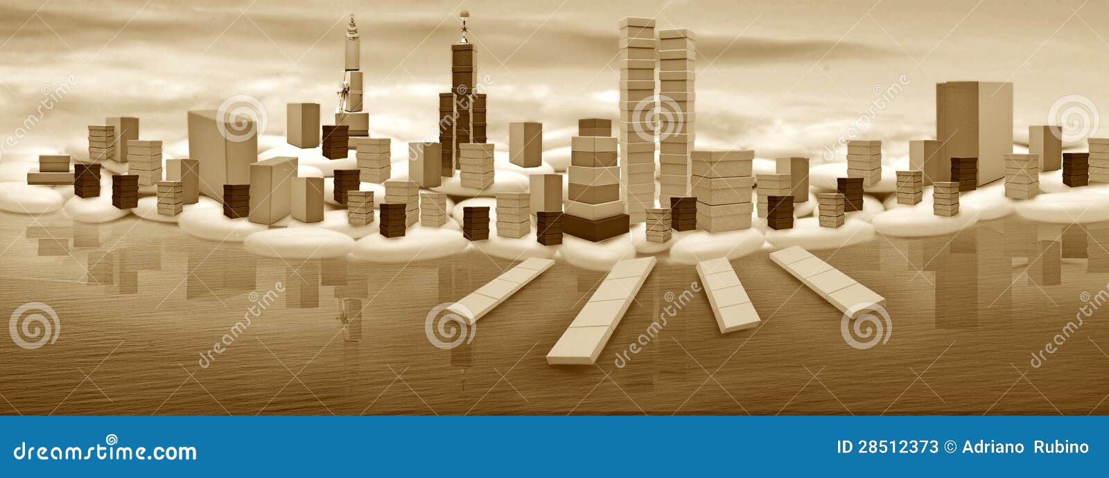 City With World Map And Connecting Line, Globalization Conceptual Stock ...