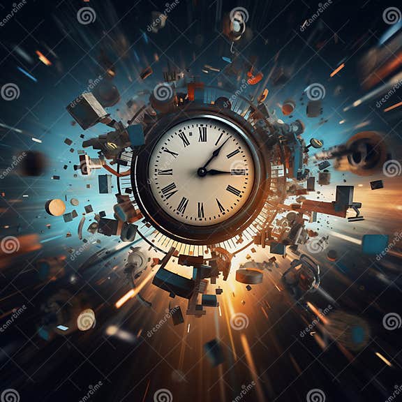 Fantasy Clock stock illustration. Illustration of design - 295358075