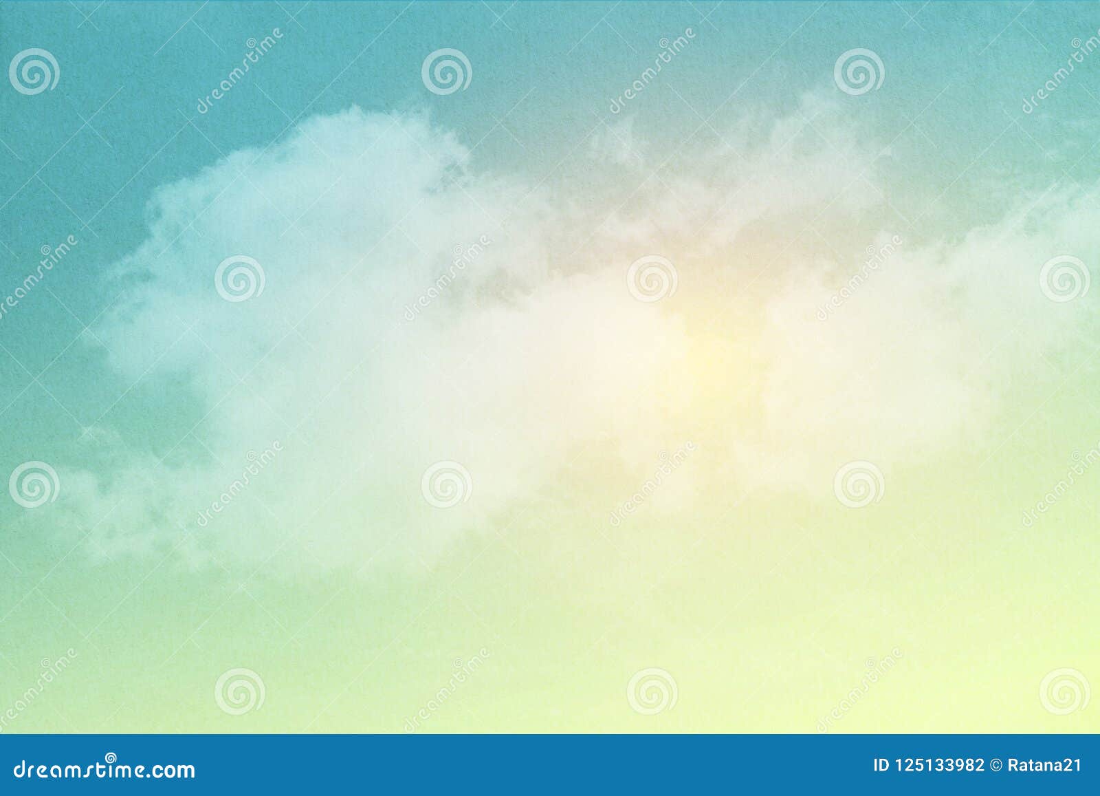 Cloudy Sky with Pastel Gradient Color and Grunge Texture, Nature ...