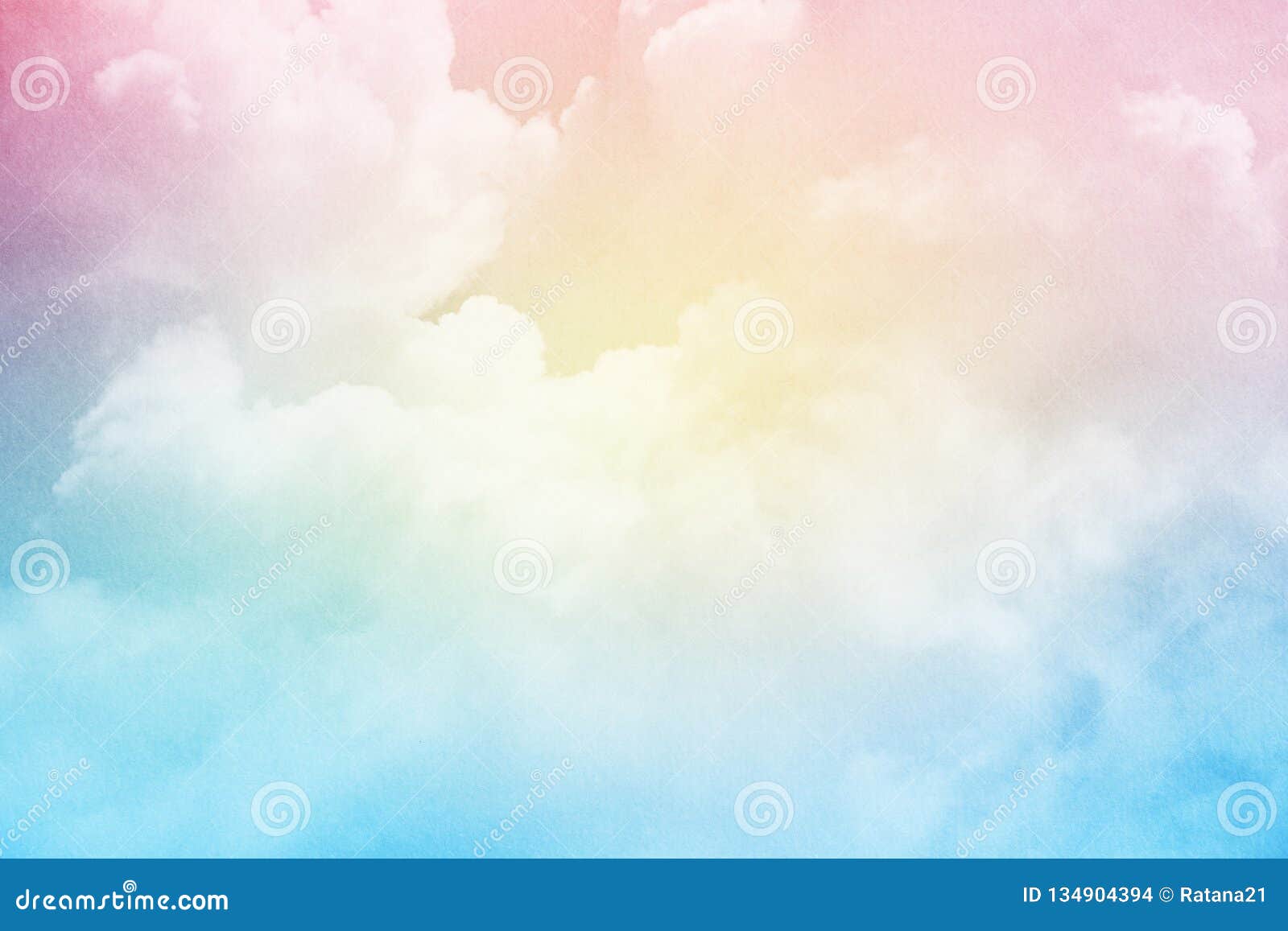 Fantasy Cloudy Sky with Pastel Gradient Color and Grunge Texture ...