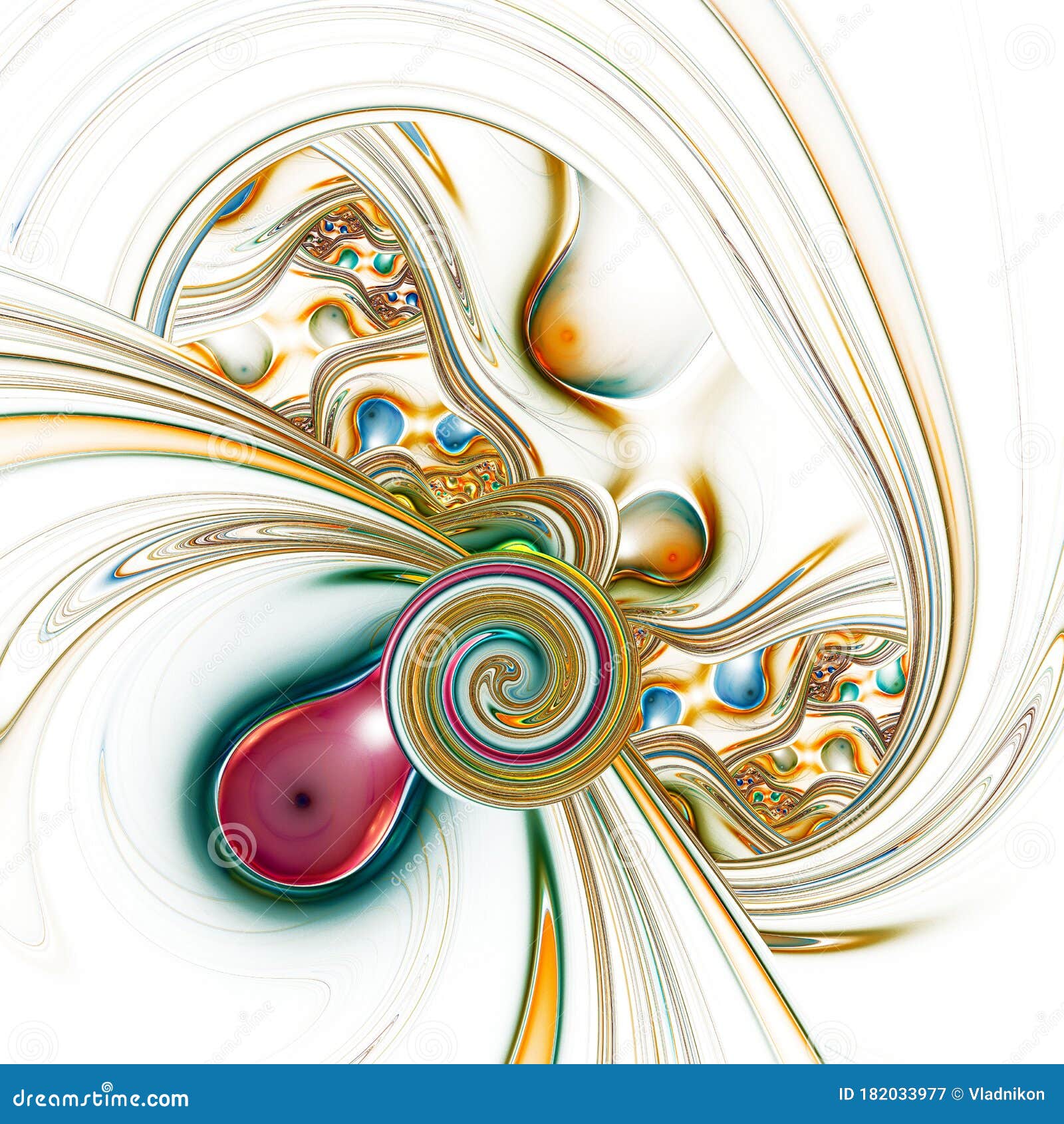 Fantasy Colorful Chaotic Fractal Texture Stock Illustration ...