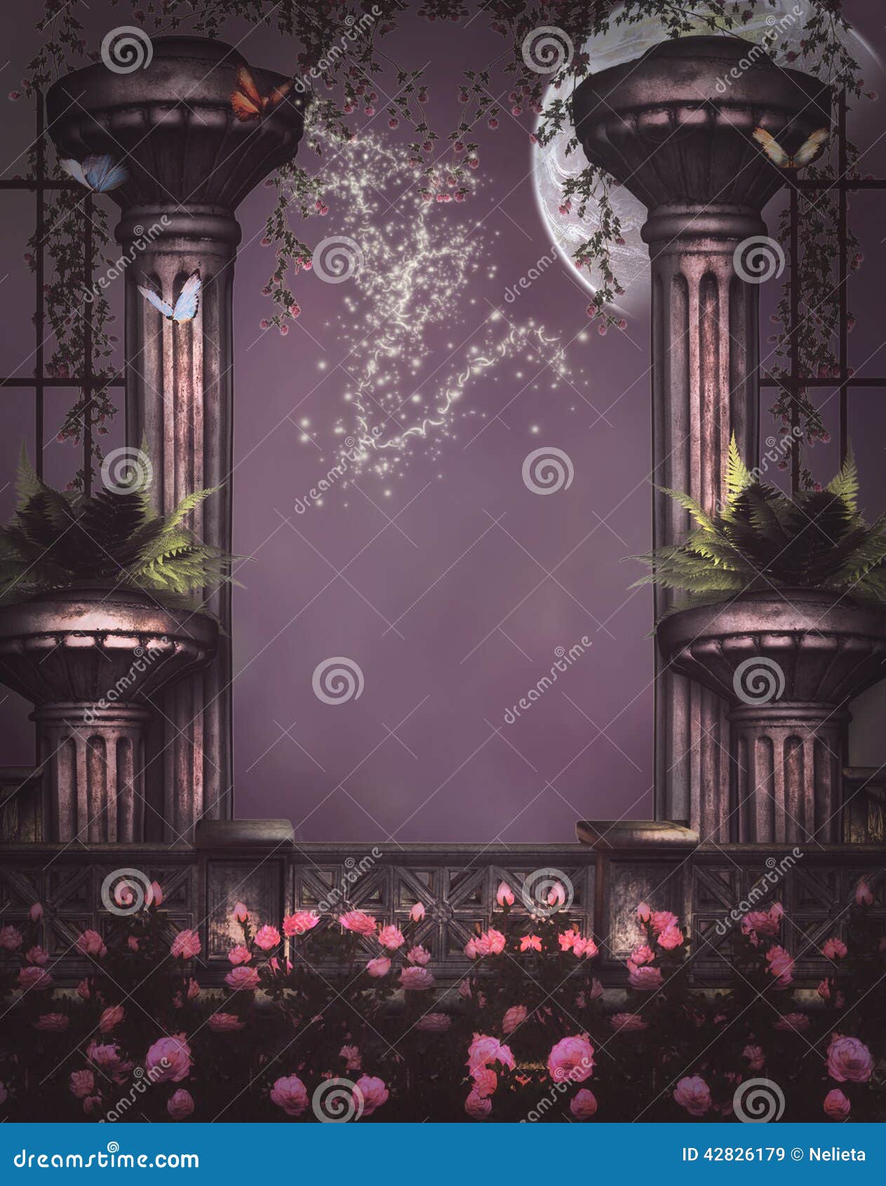 Fantasy Columns Wall Stock Illustrations – 290 Fantasy Columns Wall ...