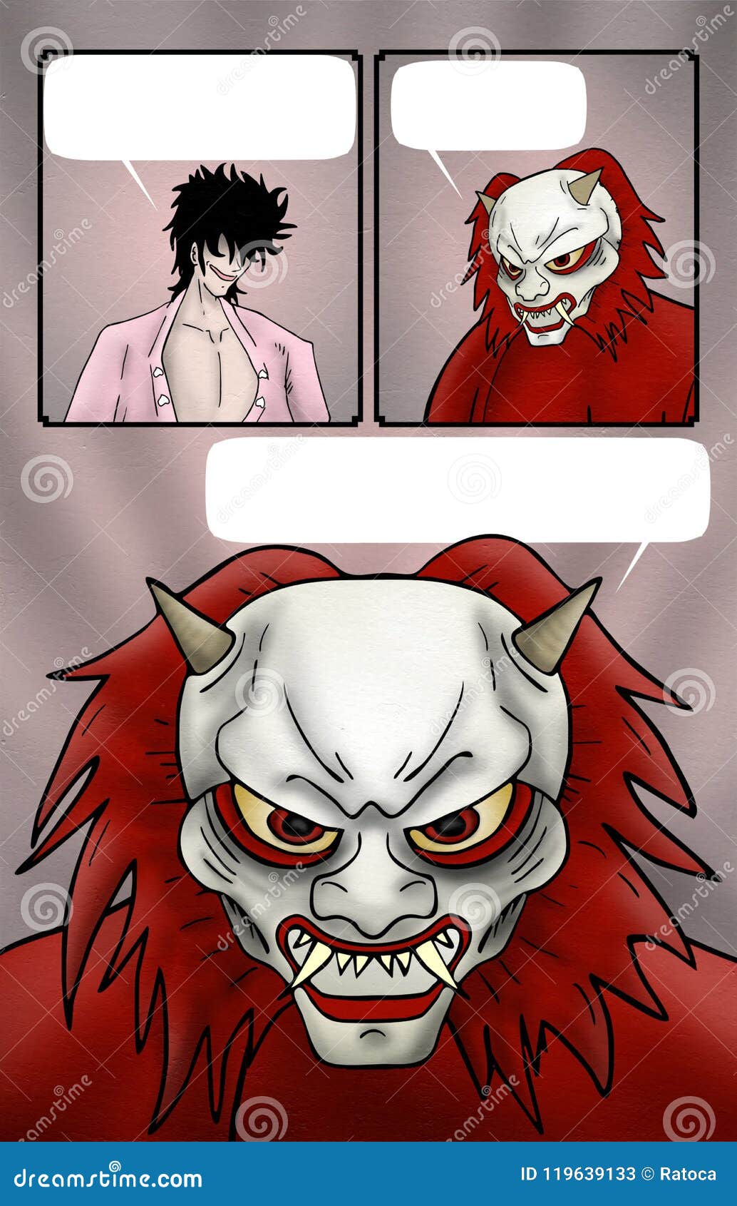 Fantasy comic page stock illustration. Illustration of hazard - 119639133